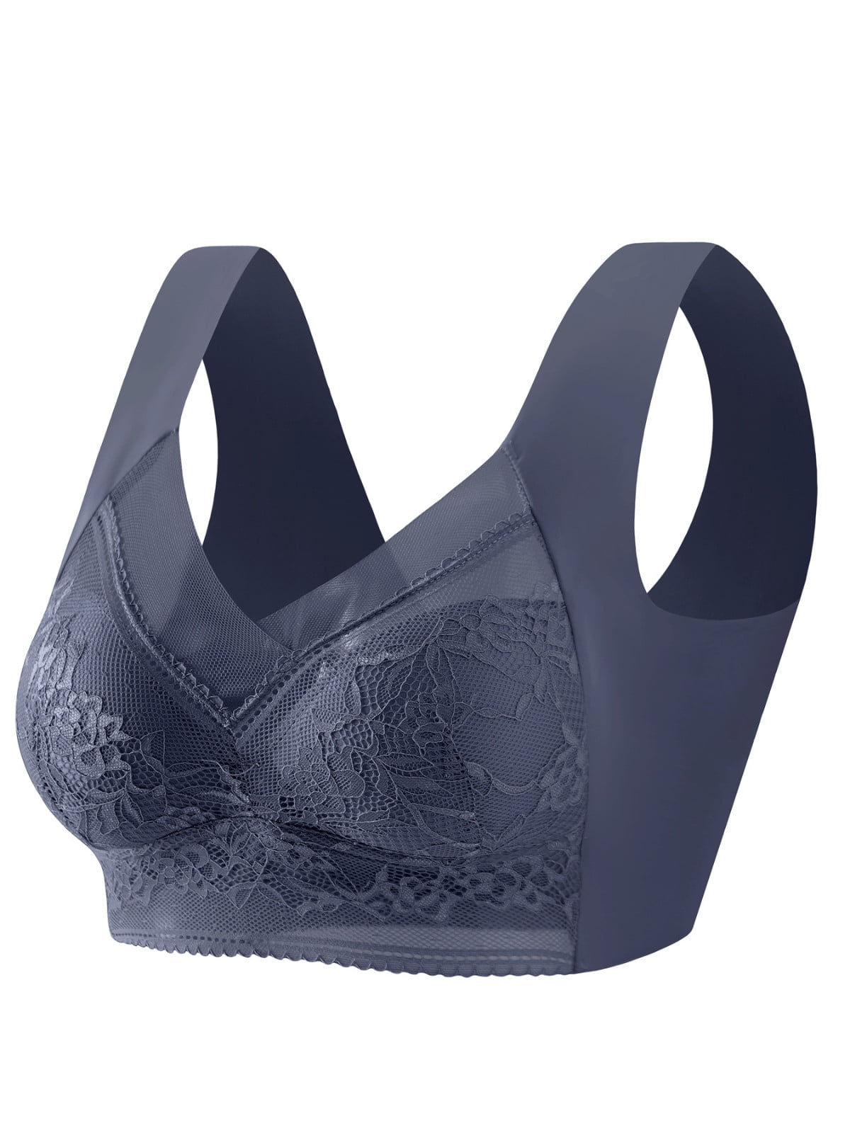 YWDJ Bras for Women Full Coverage No Wire Plus Size Pull on Push up ...