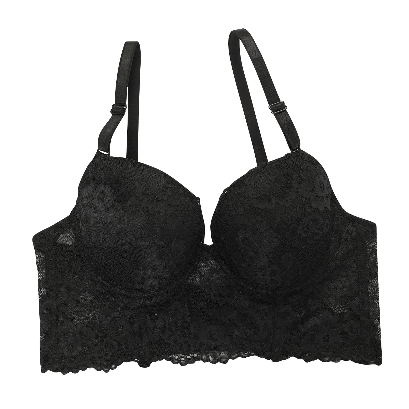 YWDJ Bras for Women Full Coverage Wireless Plus Size Push up No Wire ...