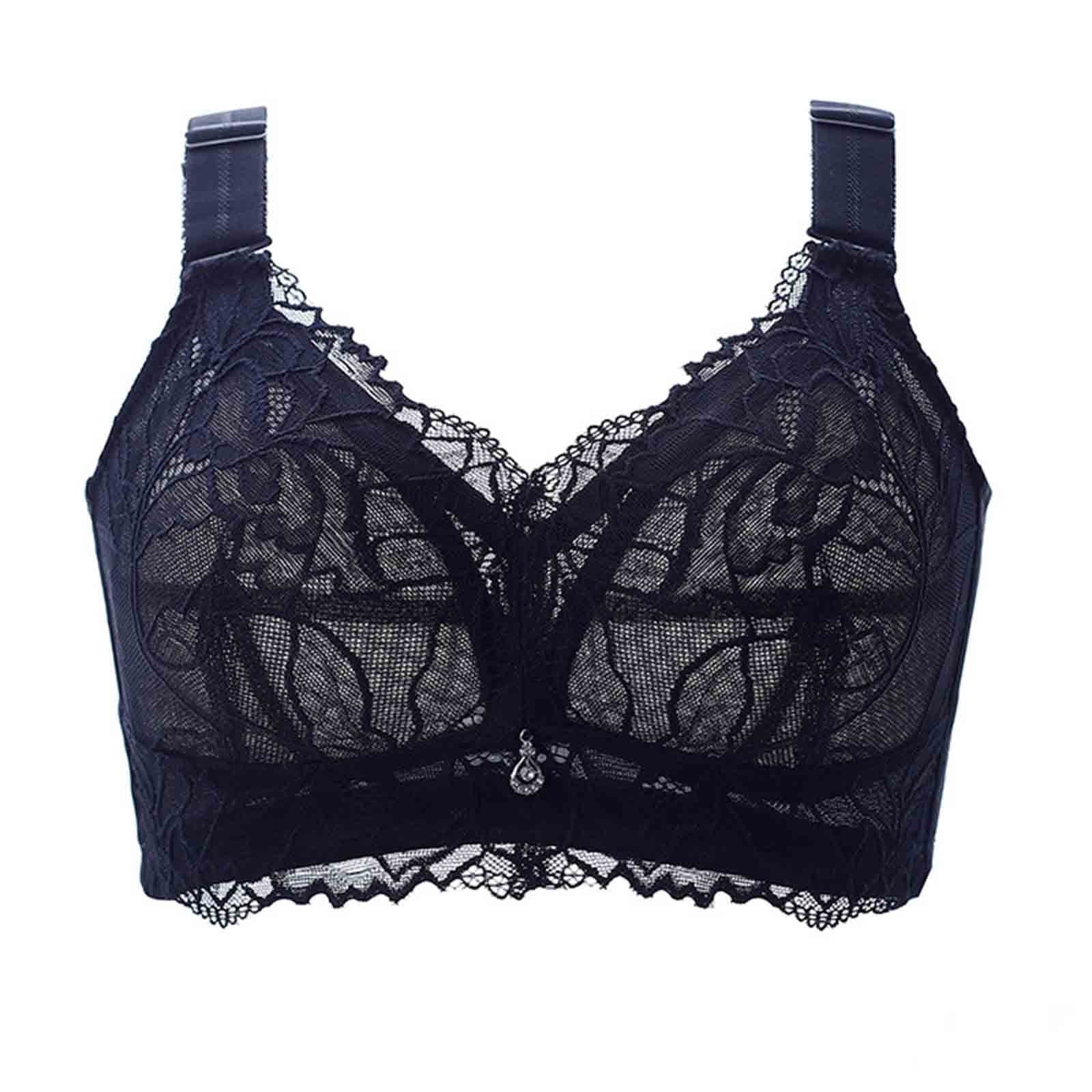 YWDJ Bras for Women Half Cup Back Closures Lounge Bras No Wires ...