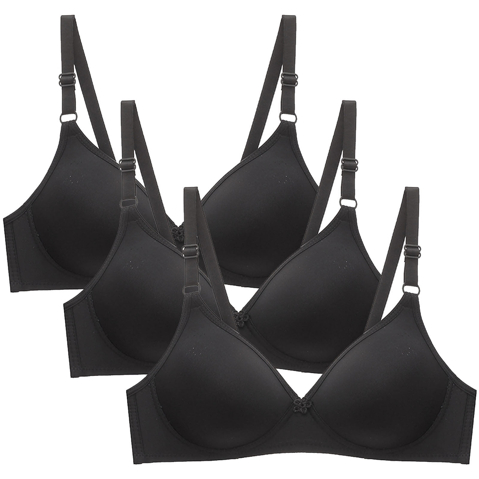 YWDJ Bras for Women Plus Size 3 Pack Closure in Back Comfortable Bras ...