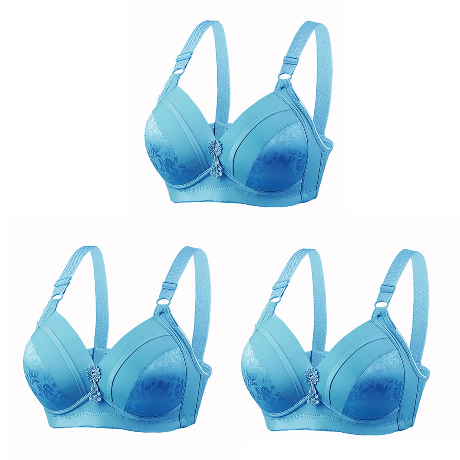 YWDJ Comfort Bras for Women 3 Pack Back Closures Breastfeeding Bras No ...