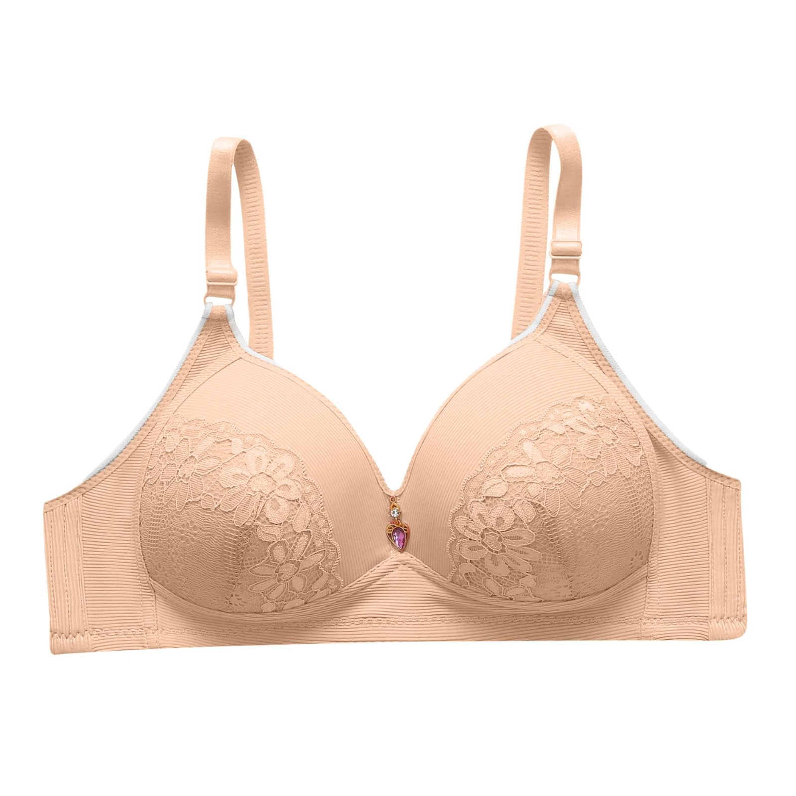 YWDJ Full Coverage Bras for Women Wide Straps Plus Size Push up No Wire ...