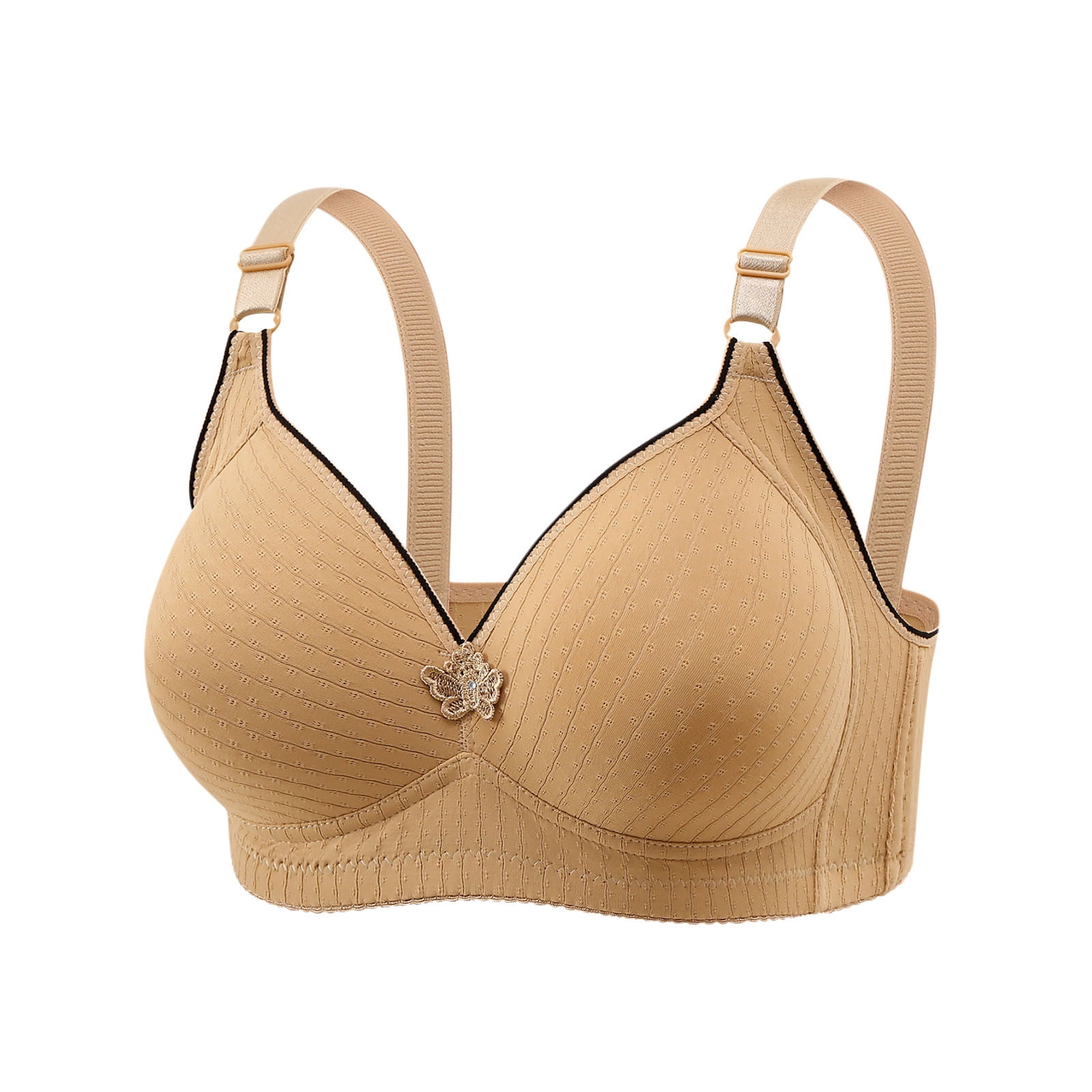 YWDJ Full Coverage Bras for Women Wide Straps Plus Size Push up No Wire ...