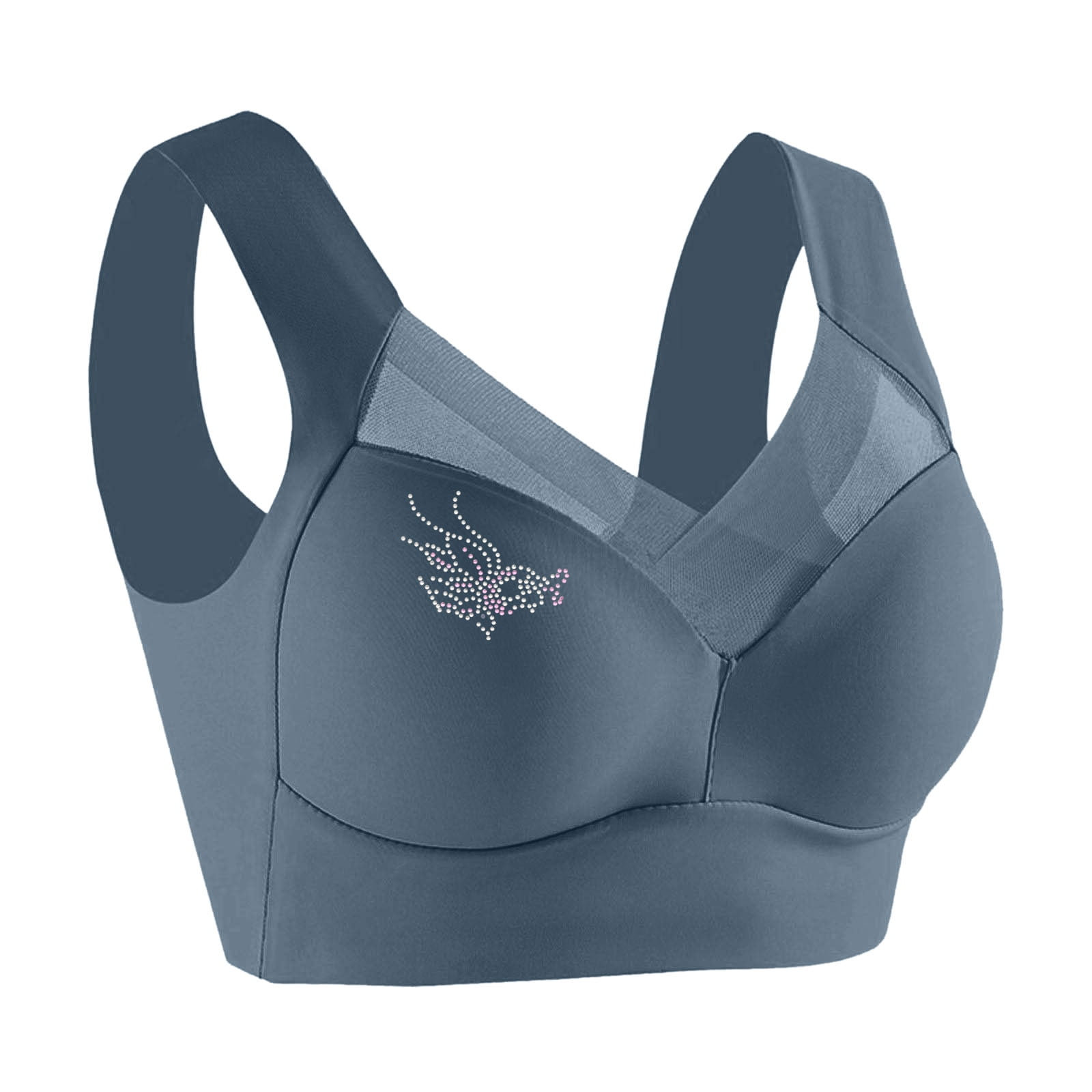 YWDJ Full Coverage Bras for Women Wide Straps Plus Size Push up No Wire ...