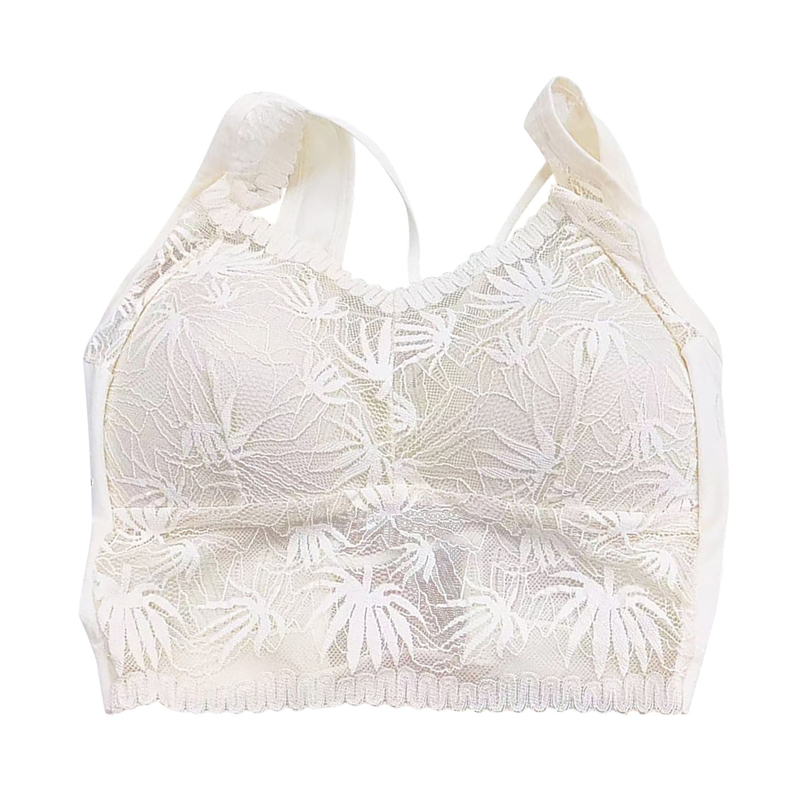 YWDJ Full Coverage Bras for Women Wide Straps Pull on Push up Wireless ...