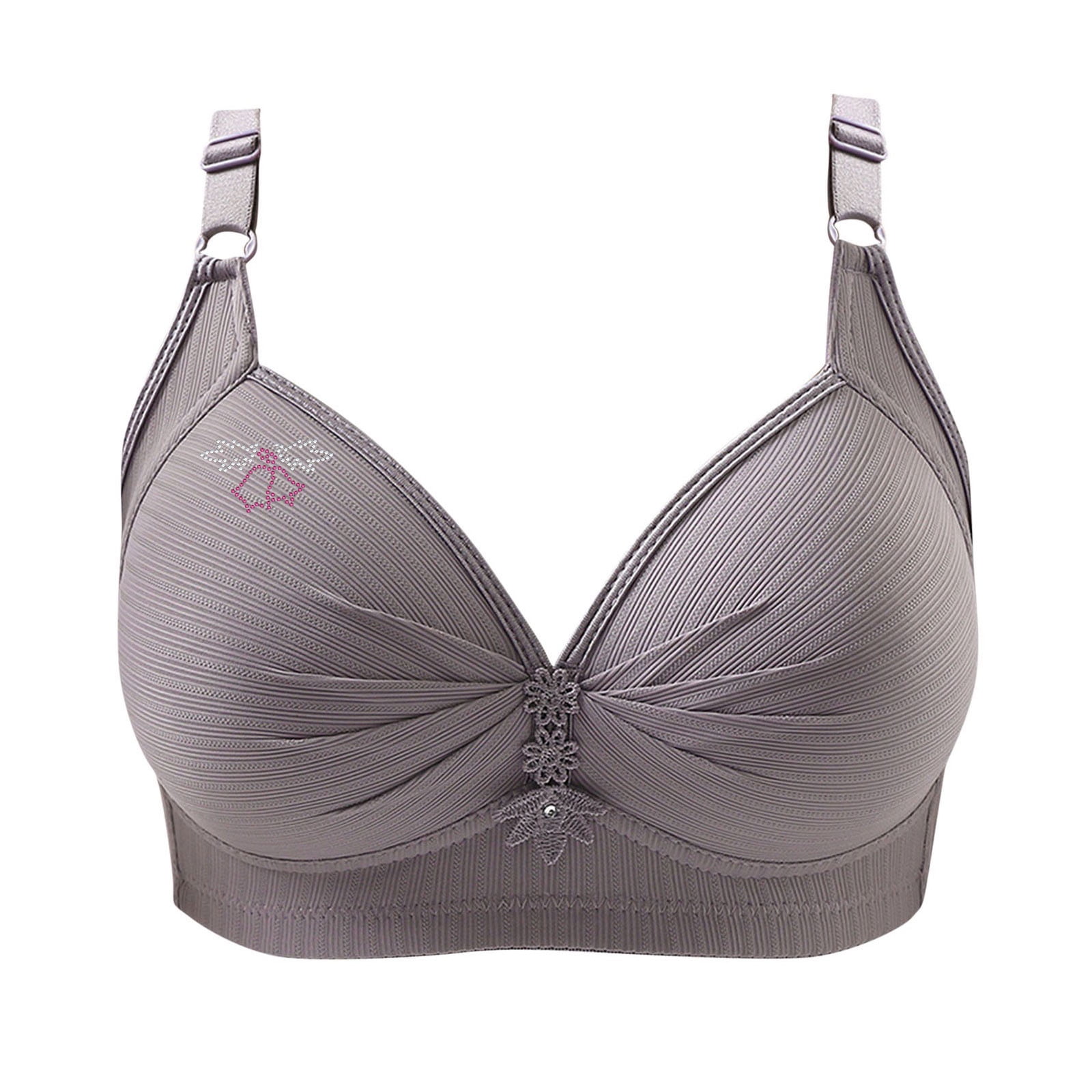 YWDJ Full Coverage Bras for Women Wireless Plus Size Push up Wirefree ...