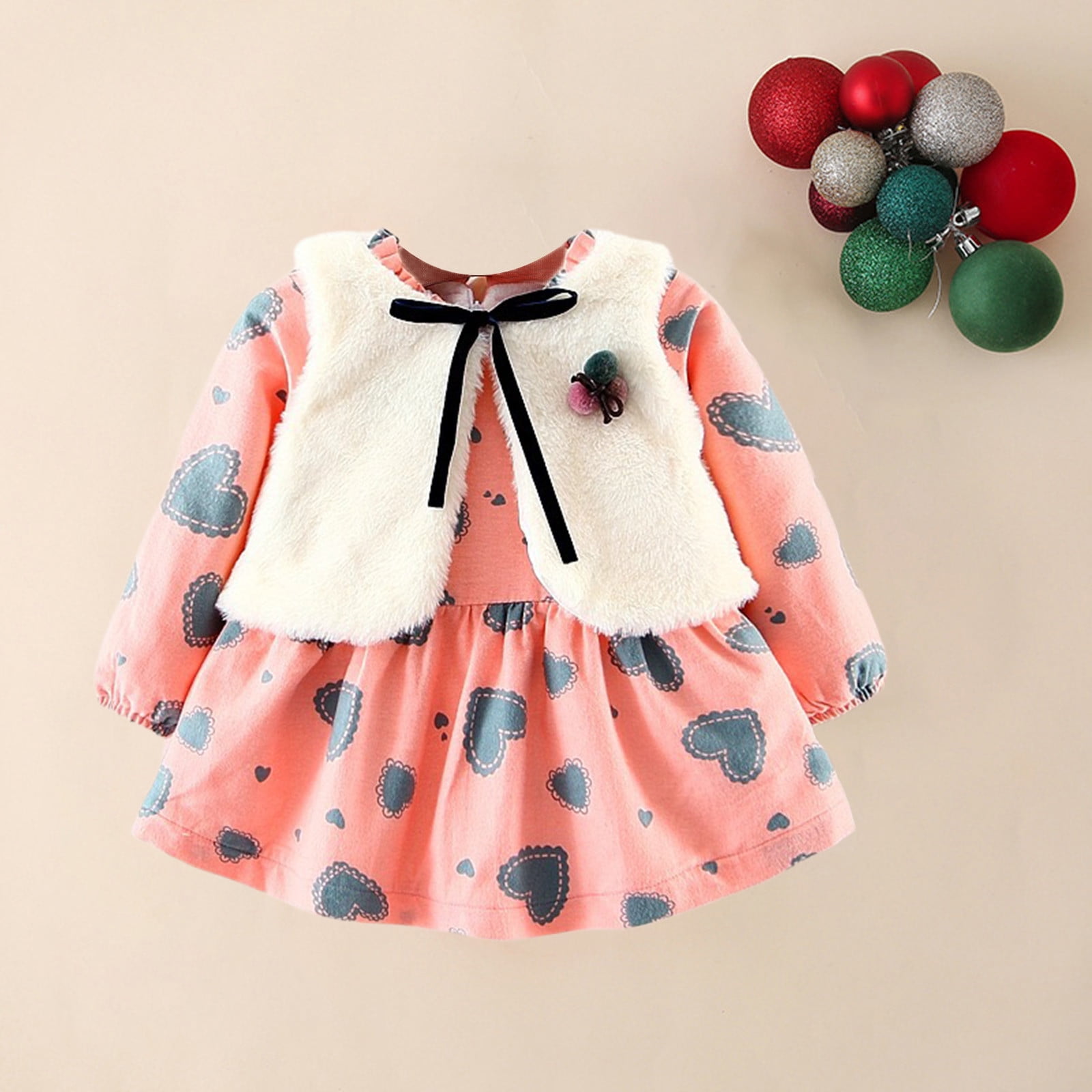 YWDJ Girls Birthday Casual Dress Aut-umn And Winter New Love Thick ...