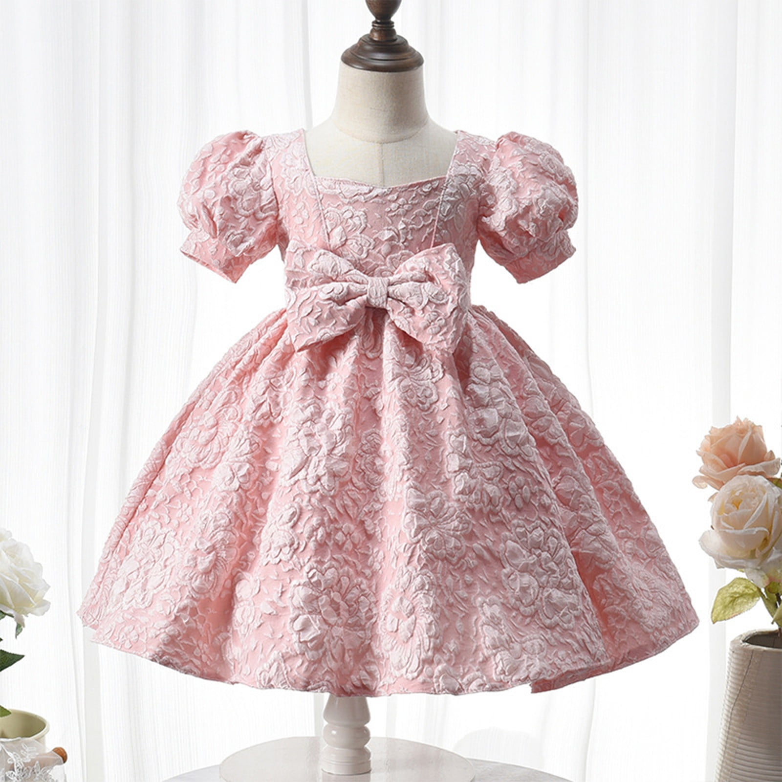 YWDJ Girls Birthday Dresses Cute Soft Childrens Dress Sequined Mesh ...