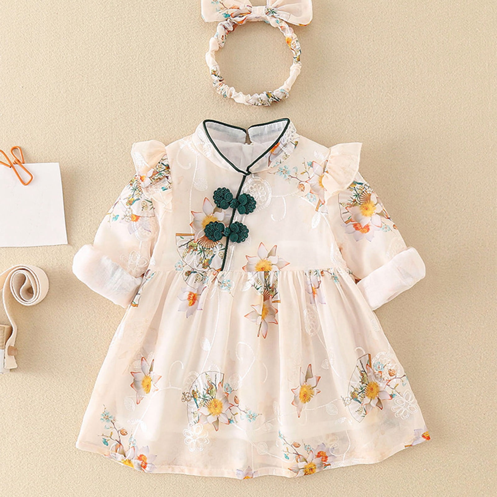 YWDJ Girls Semi Formal Dresses Young 1-15 Months Girl Pretty Dress With ...