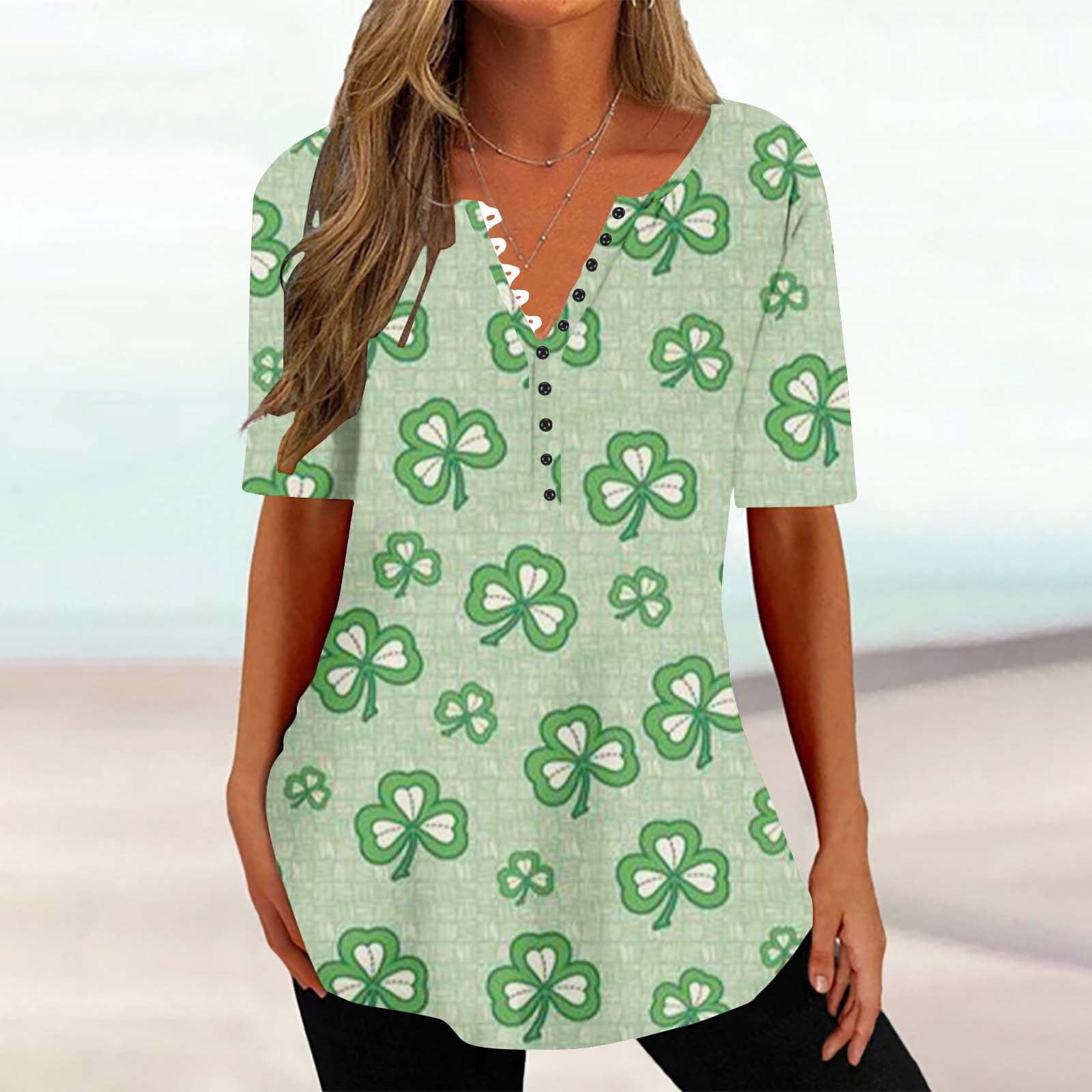Ywdj Irish Pride Funny Tshirts Women Plus Size Green St Patricks Day