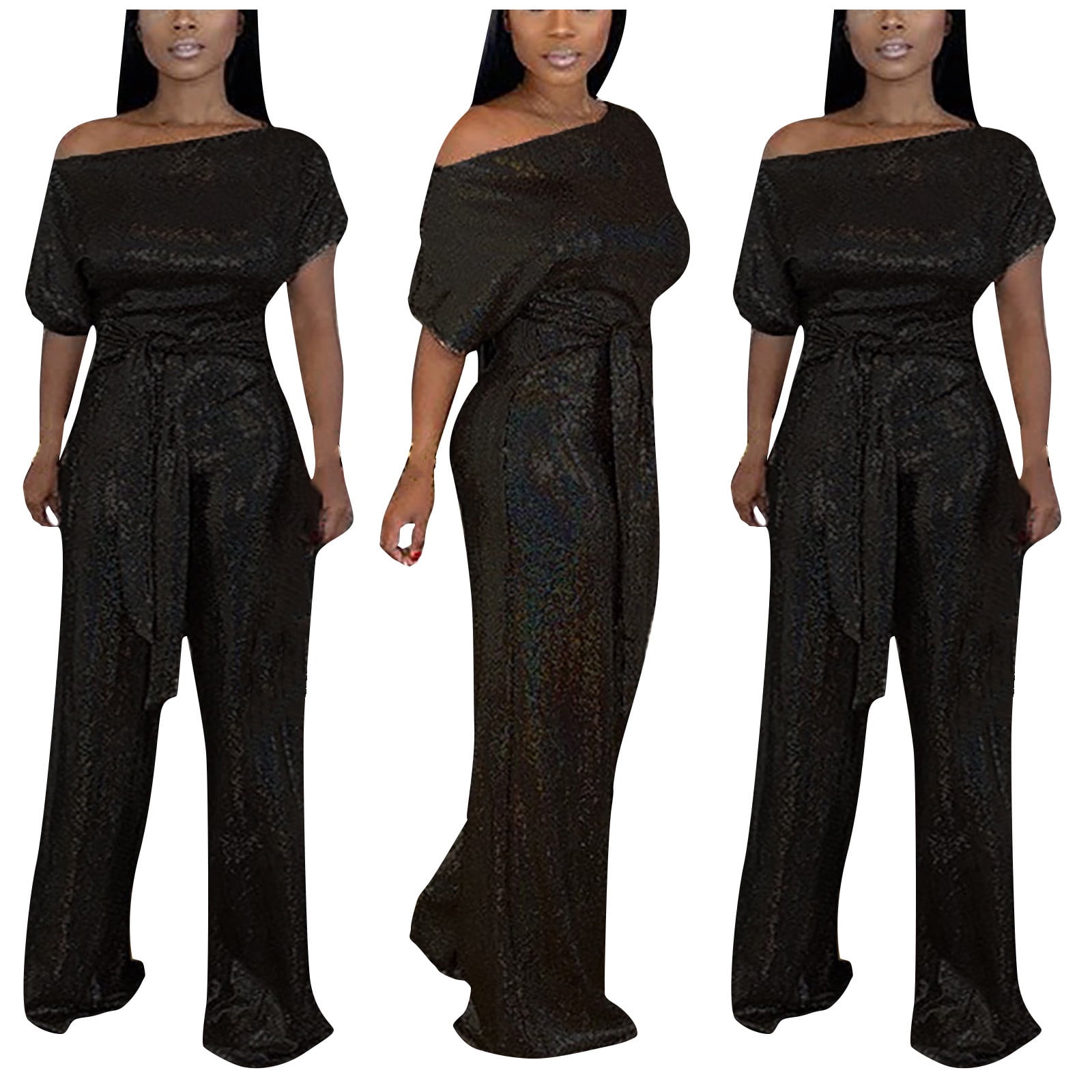 YWDJ Jumpsuits for Women Dressy Women Banquet Evening Dress Elegant Off ...