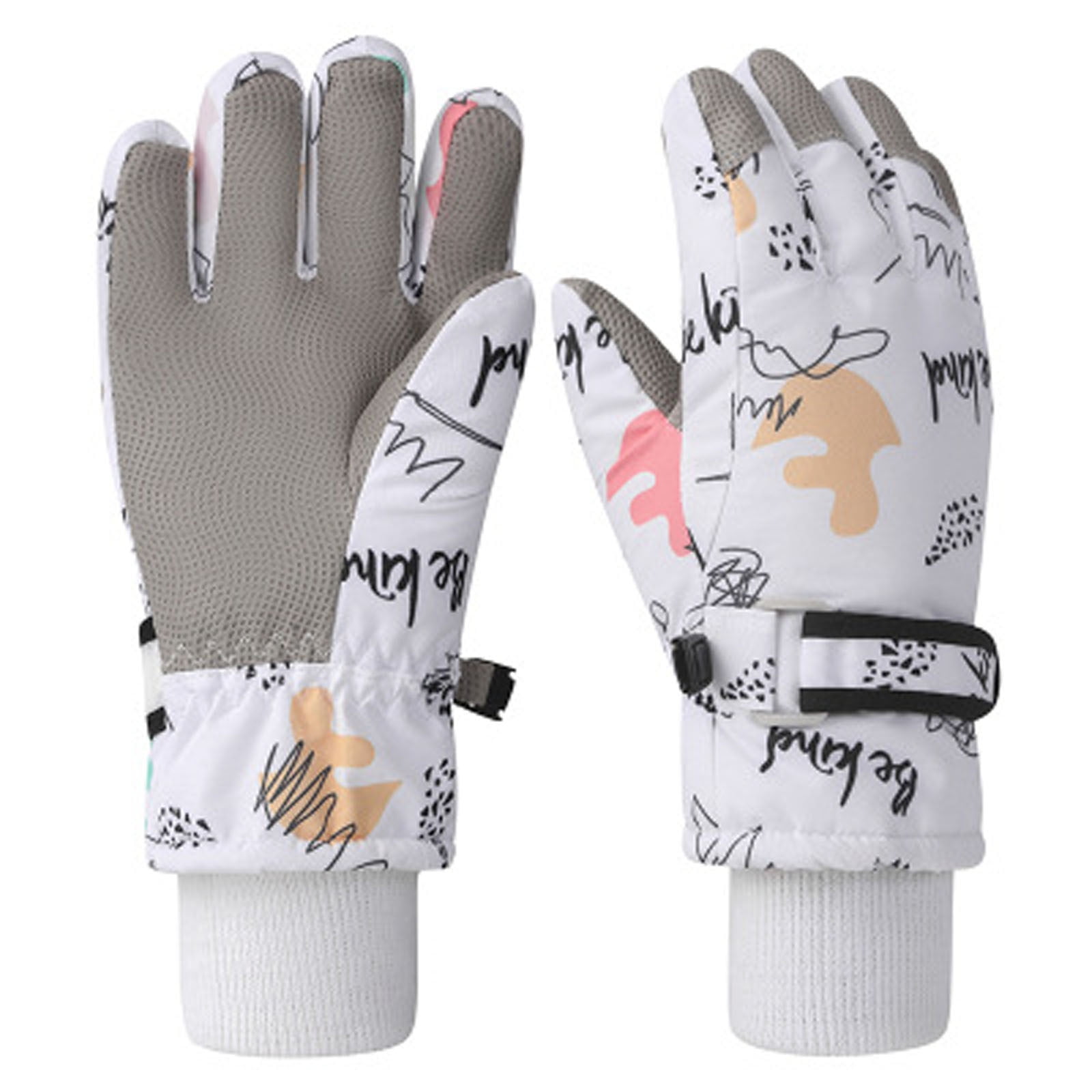 YWDJ Kids Gloves Skiing Boys And Girls Winter Velvet Thickened Warm ...
