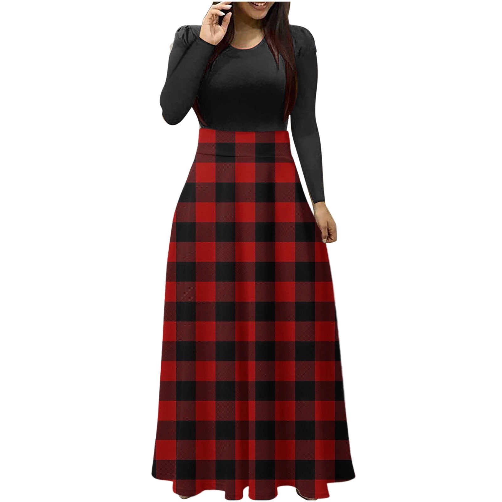 YWDJ Plus Size Dress for Women Party Long Women Plus Size Christmas ...
