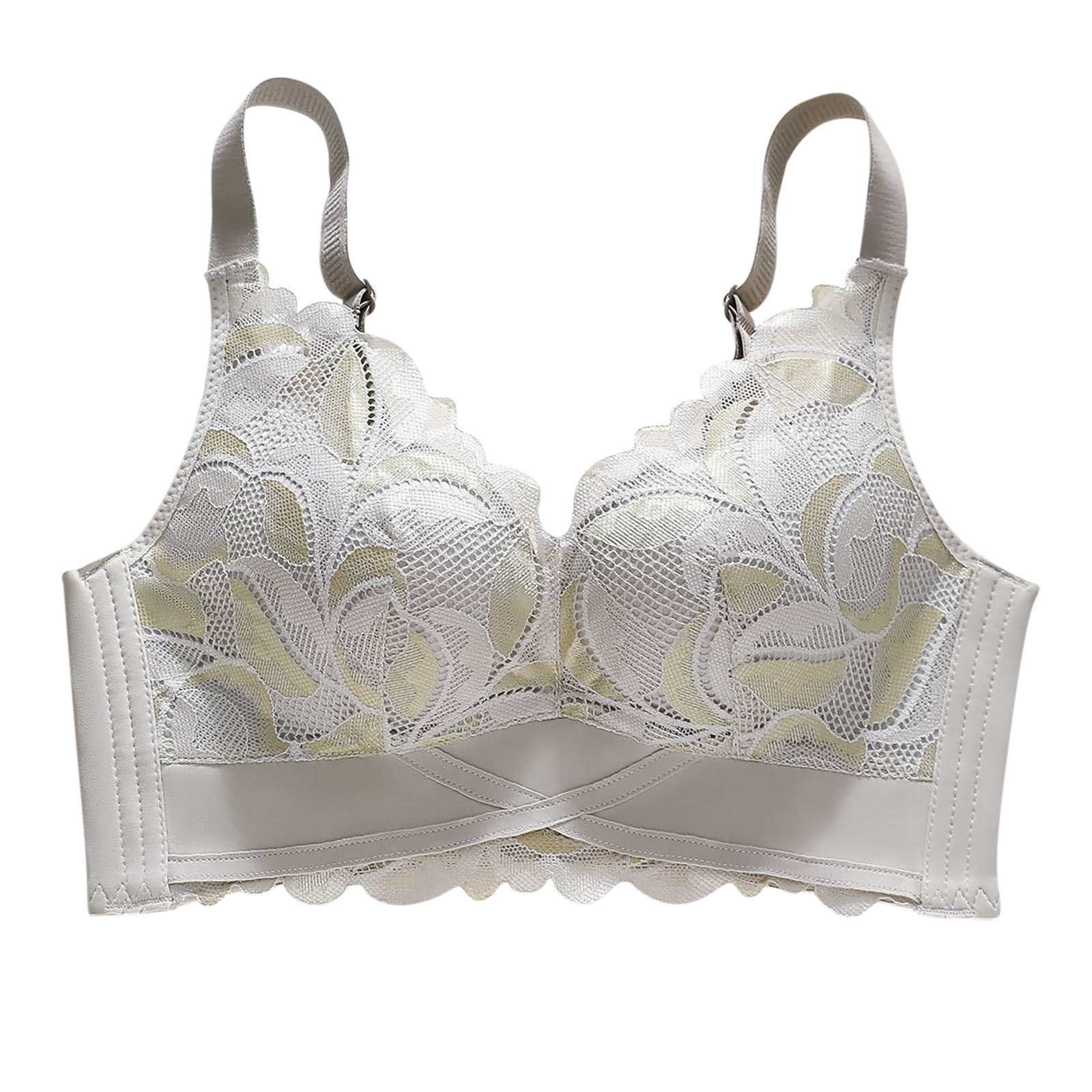 YWDJ Plus Size Everyday Bras for Women Full Coverage Soft Push up ...