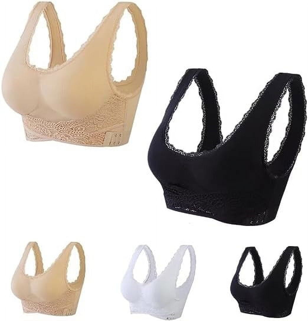 YWDJ Push up Bras for Women 5 Pack Front Closure Bras No Wire Sleep ...
