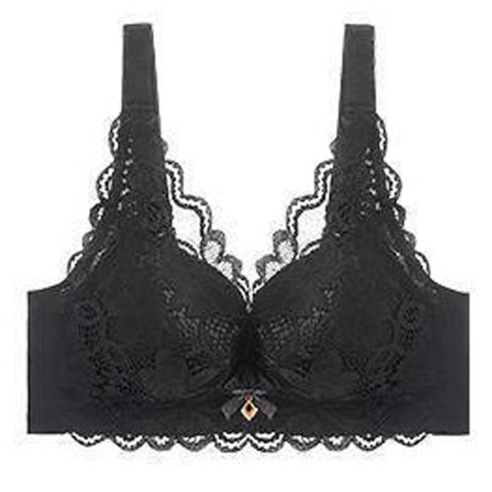 YWDJ Push up Bras for Women Wireless Plus Size No Wire Comfort Straps ...