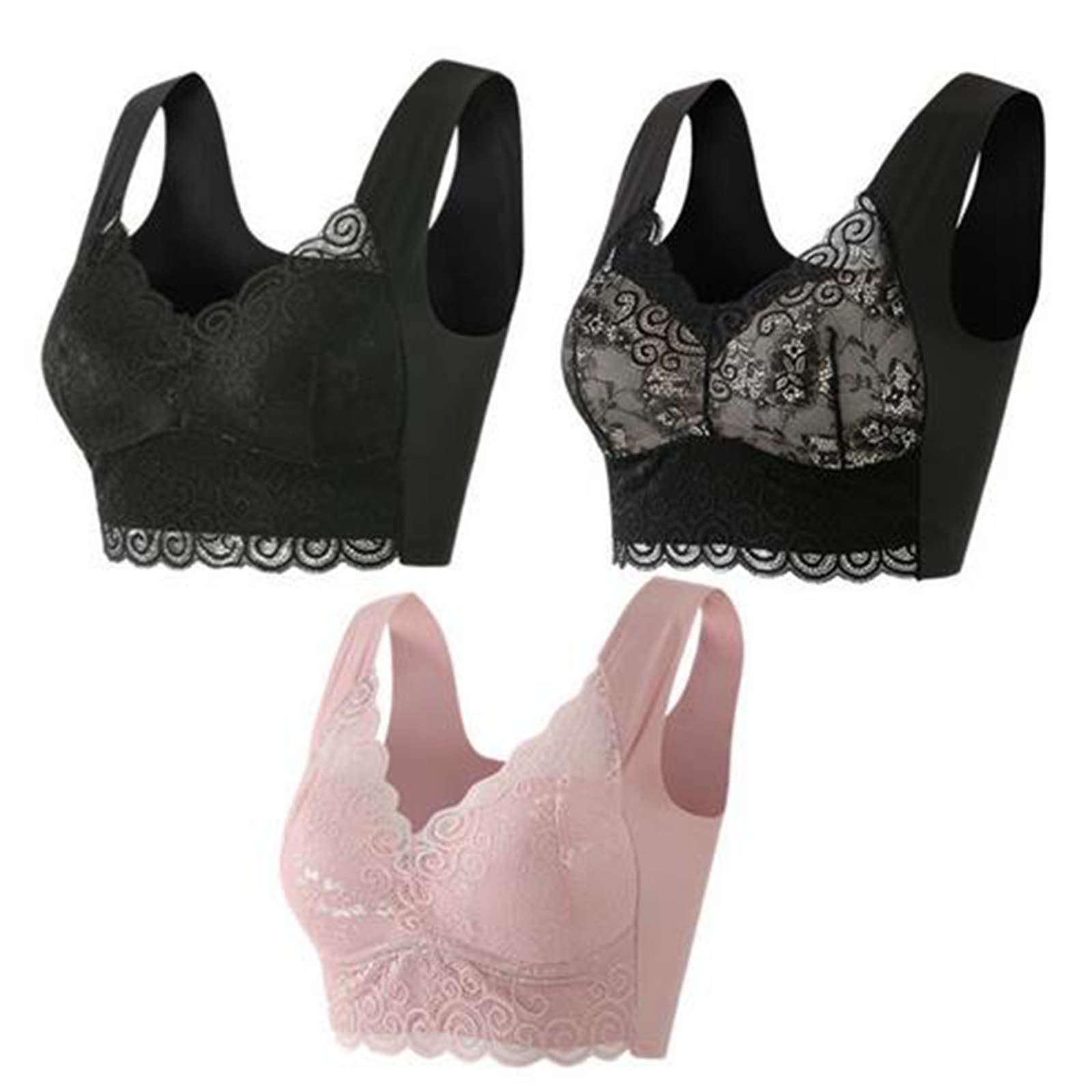 YWDJ Bras for Women Half Cup Closure in Back Comfortable Bras Size ...