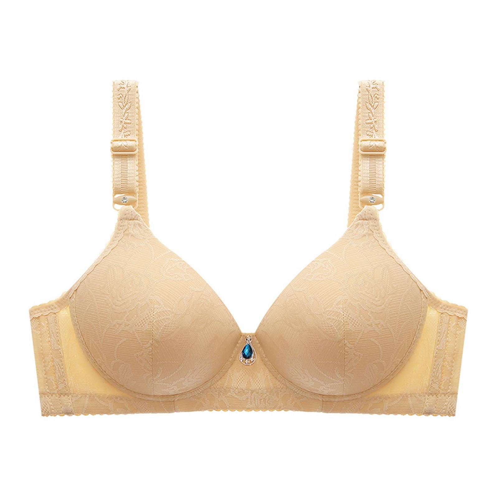 YWDJ Bras for Women Half Cup Front Closure Sleep Bras No Wires Comfy ...