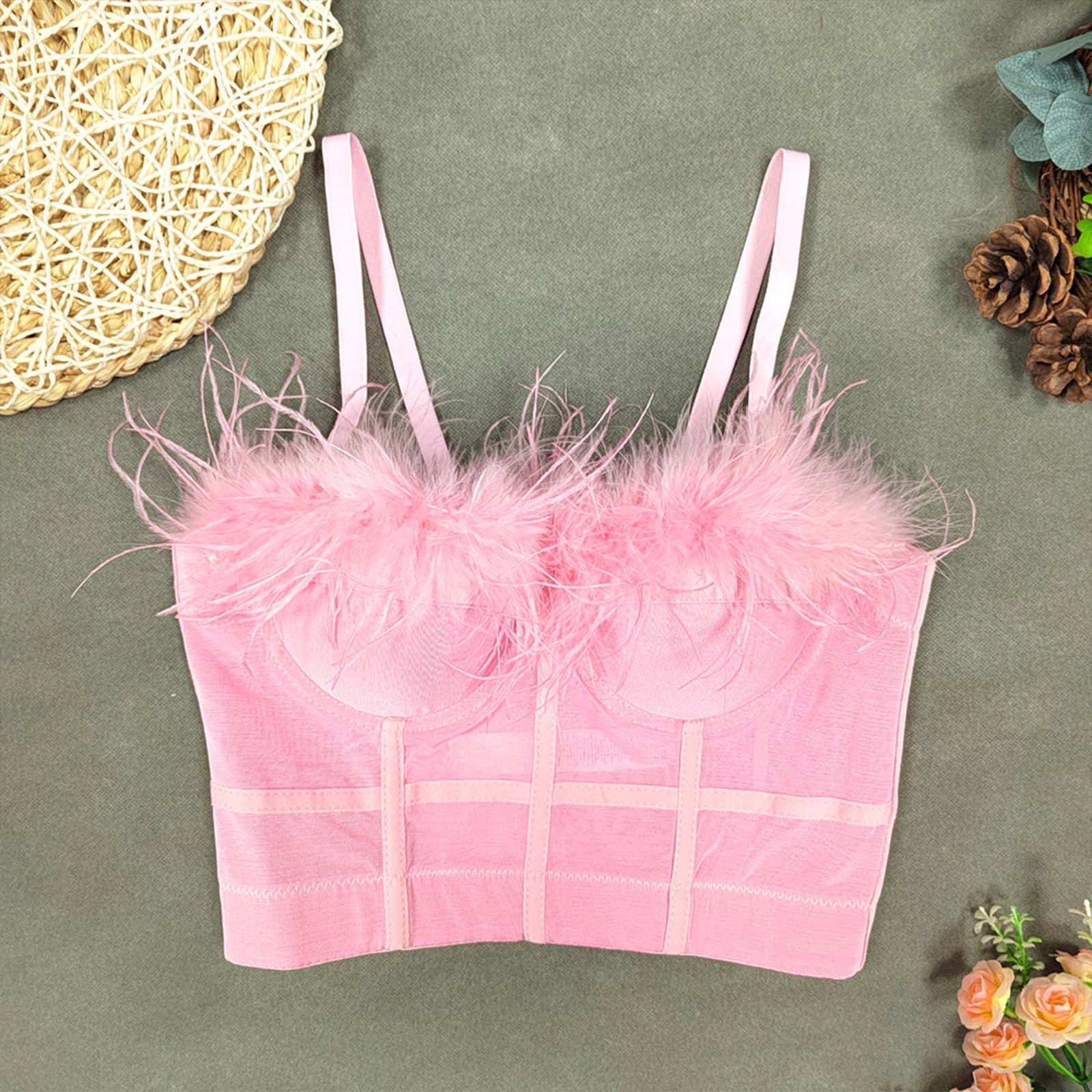 YWDJ Bras for Women Push up Bras Wireless Sleep Bras Spaghetti Straps ...