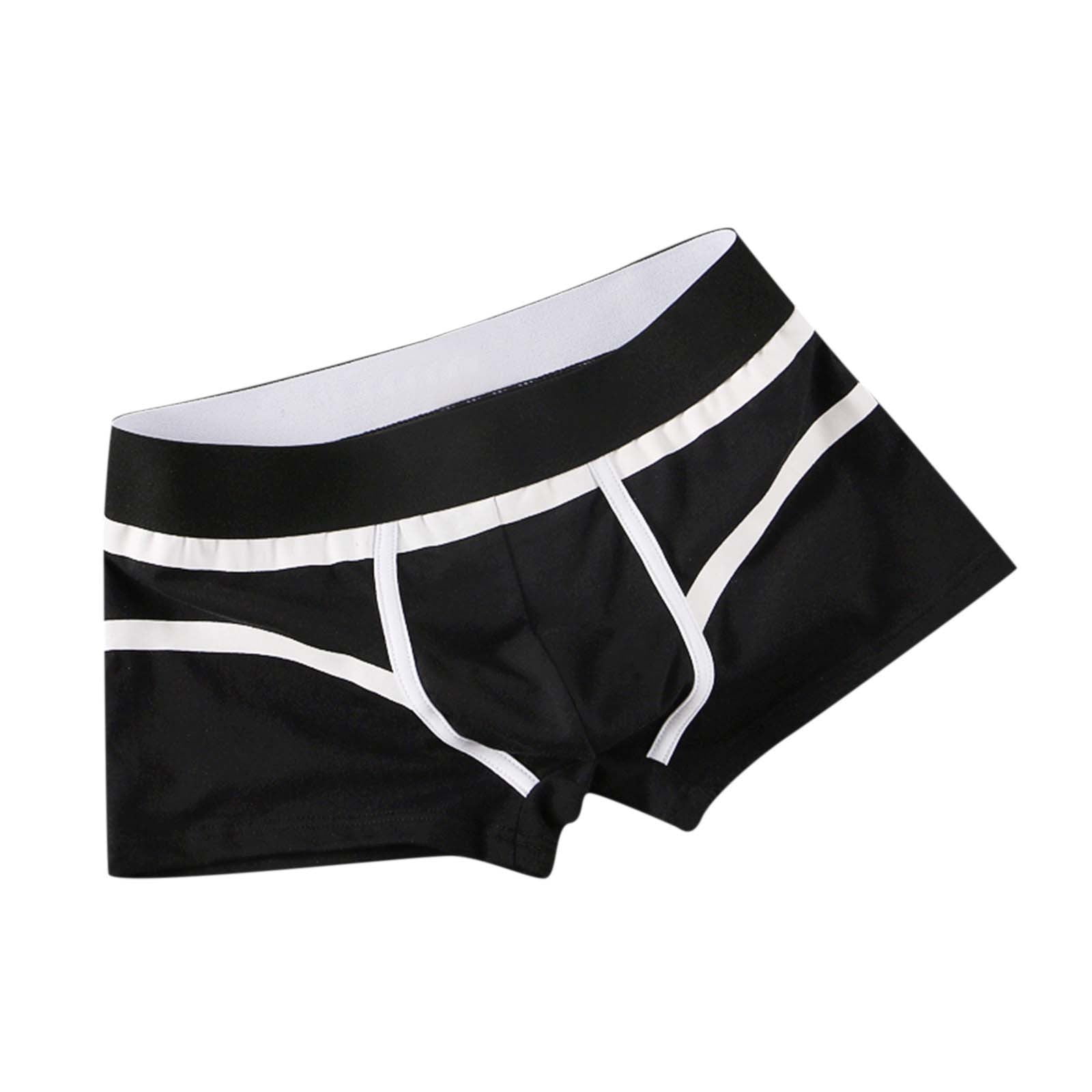 YWDJ Underwear for Men Pack Men Solid Color Boxer Large Size Mid Waist ...