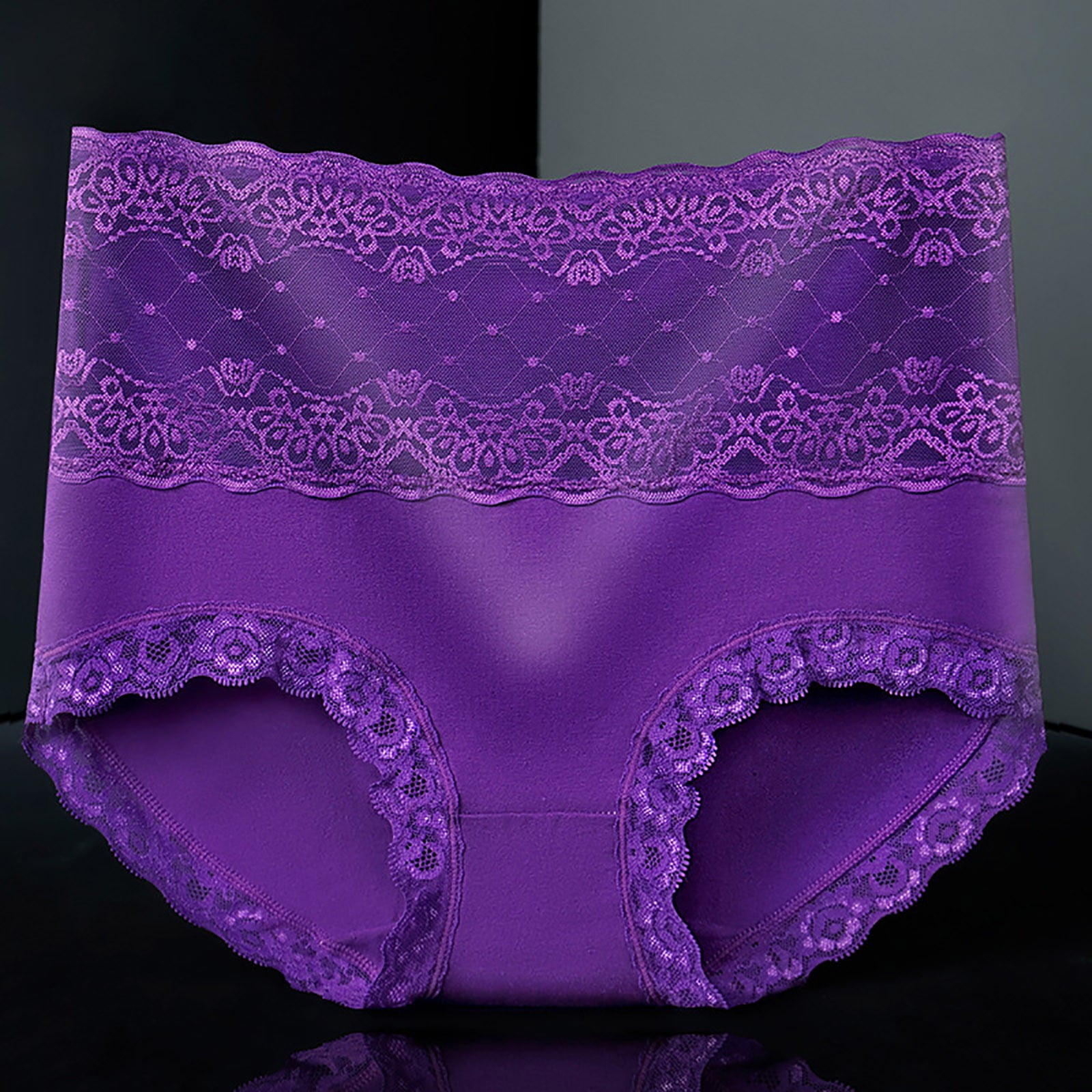 YWDJ Women Brief Panties Cotton Lace Lightweight High Waist No Show ...