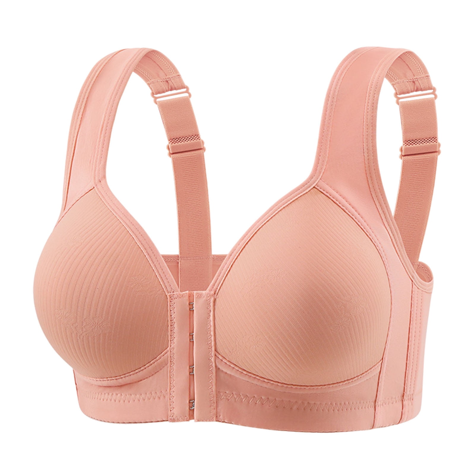 YWDJ Womens Bras No Wire Front Closure Push up Wirefree Full Coverage ...