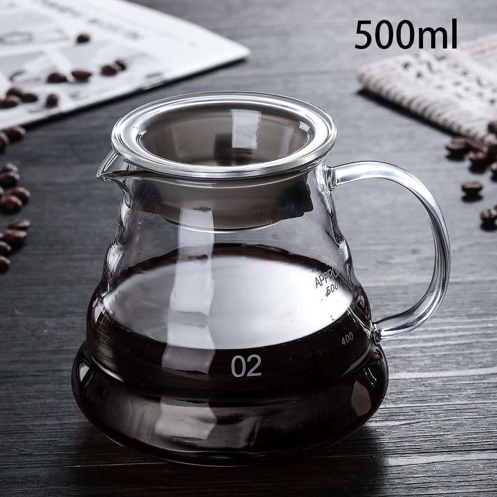 YWDL Glass Coffee Pot With Filter Drip Brewing Hot Brewer Cloud Shaped ...