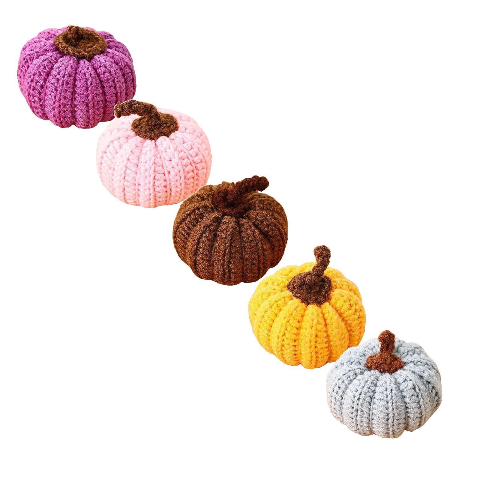 YWIYIUD 2inch Pumpkin Decor Crochet Small Decorative Pumpkins Knitted ...