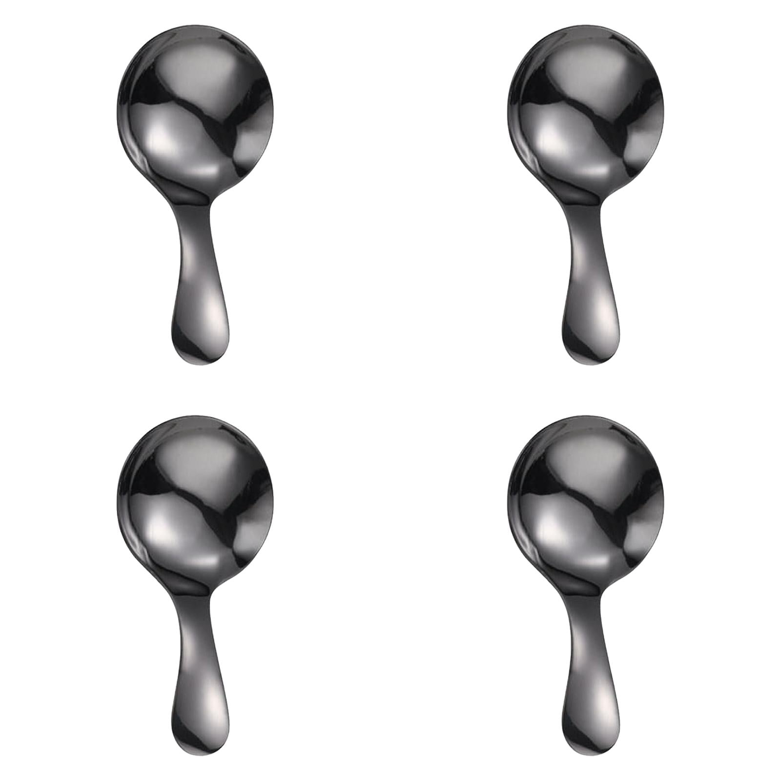 YWIYIUD 4INCH Stainless Steel Mini Spoons for Desserts, Small Cute ...