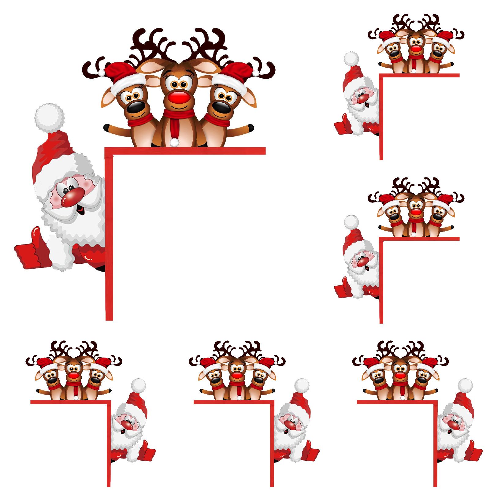 YWIYIUD 7inch Christmas Door Decoration, Christmas Door Frame Ornament ...