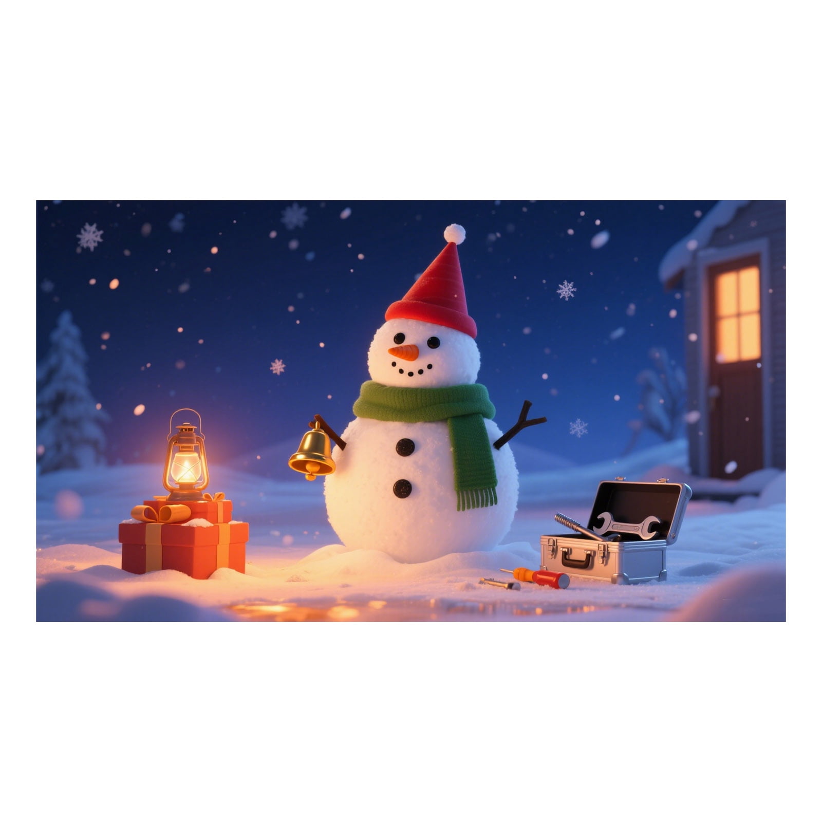 YWIYIUD 8x7 FT Christmas Garage Door Cover Banner Decorations, Winter ...