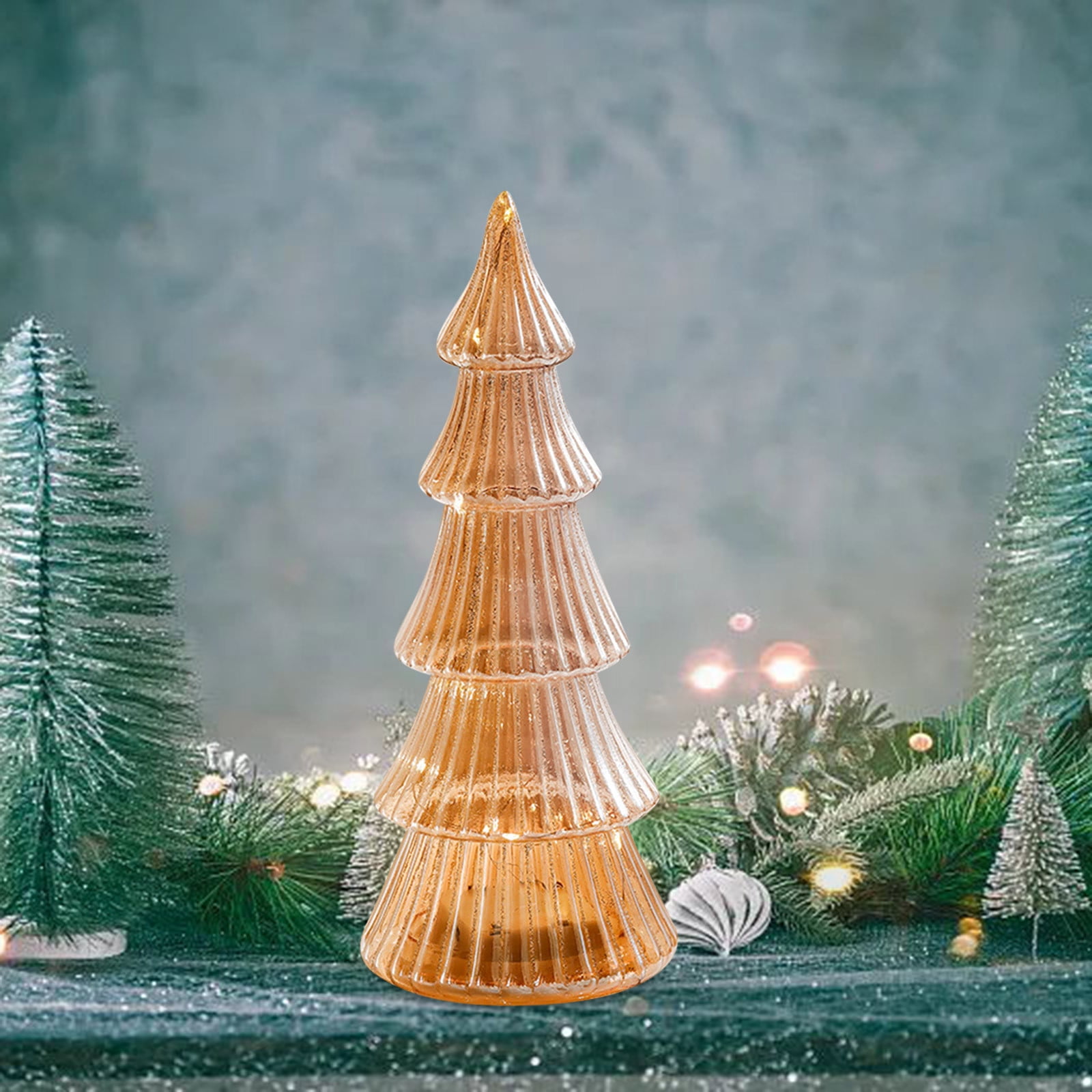 YWIYIUD Glass Christmas Tree Set, 10/11/13 inch Glass Christmas ...