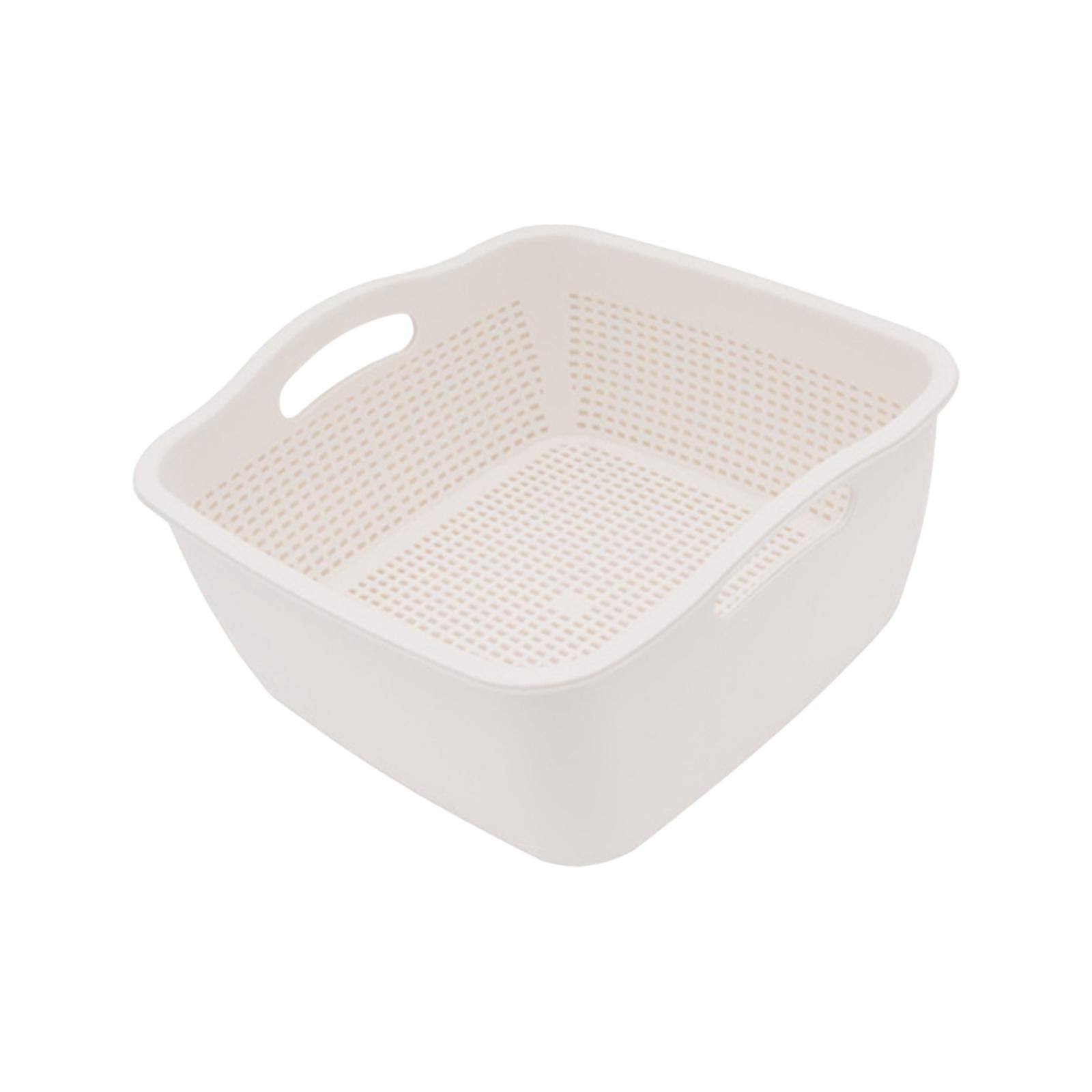 YWJLQH 2 Layer Fruits Vegetable Washing Basket Fruit Drainage Bowl ...