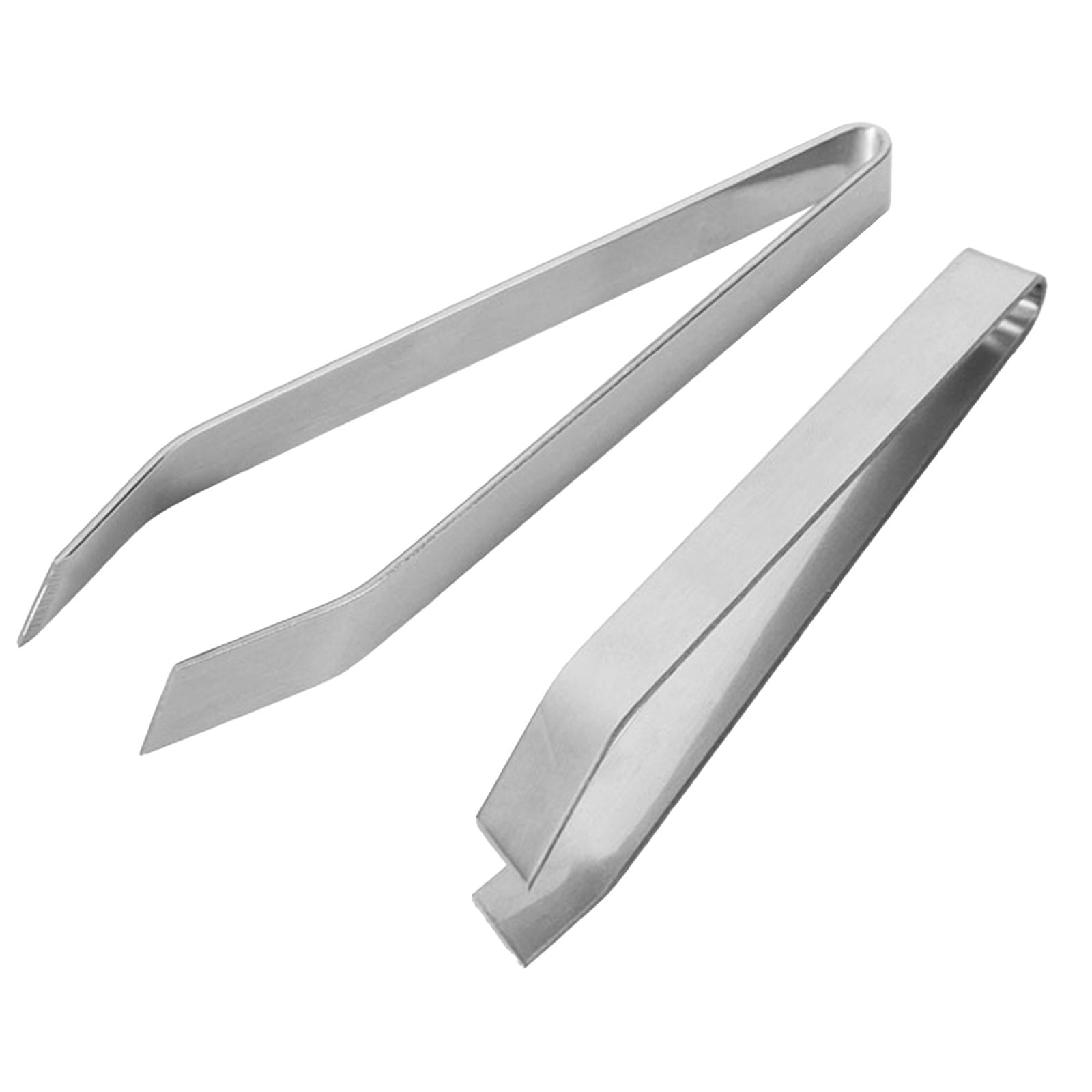 YWJLQH 2 Pieces Bone Tweezers Set Garlic Tweezer Pliers Stainless Steel ...