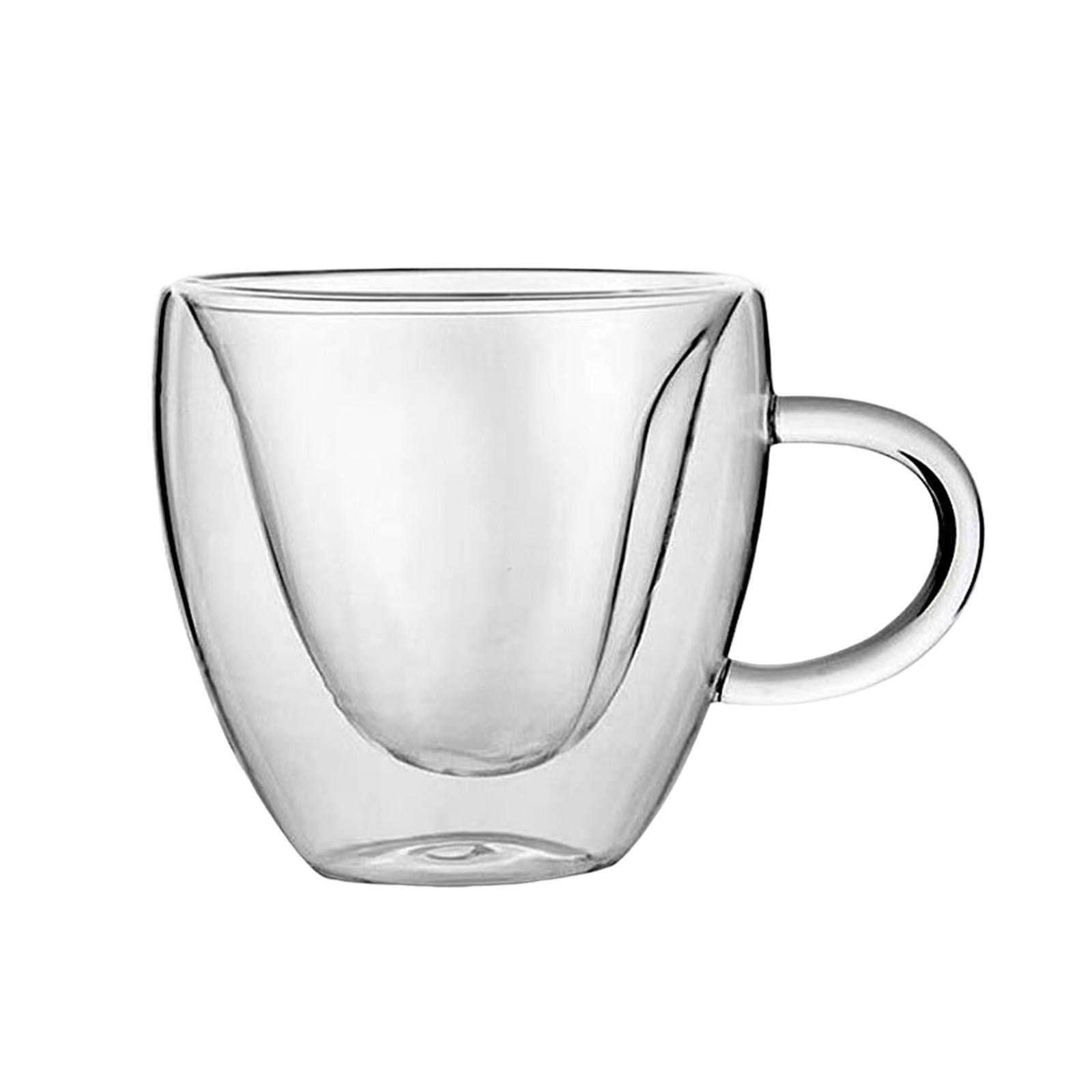 YWJLQH Borosilicate Double Wall Coffee Mug Glassware Glass Coffee Mug ...