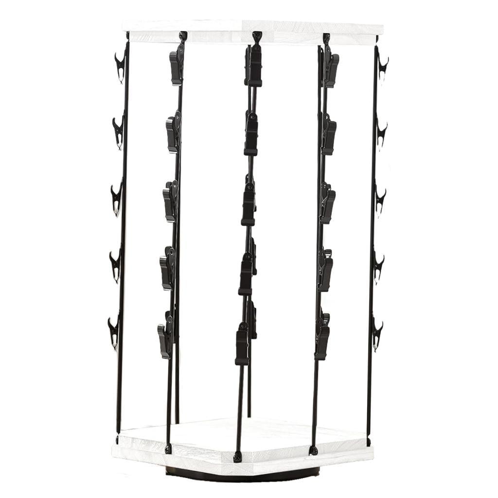 YWJLQH Chip Rack Display Stand Potato Chip Rack Black Metal 360 degree ...