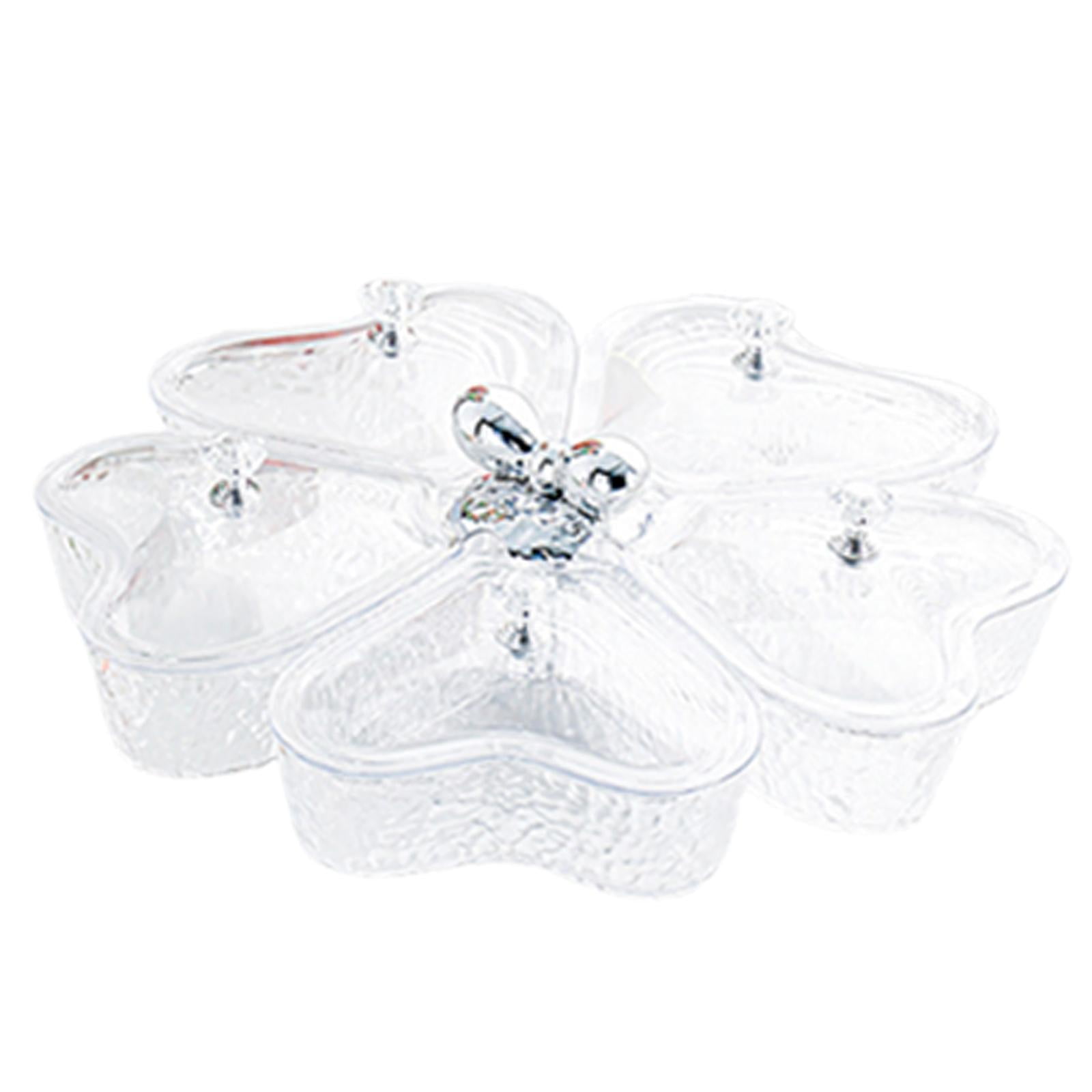 YWJLQH Dried Fruit Dish Tier Fruit Stand Platter 360 degree Rotating ...