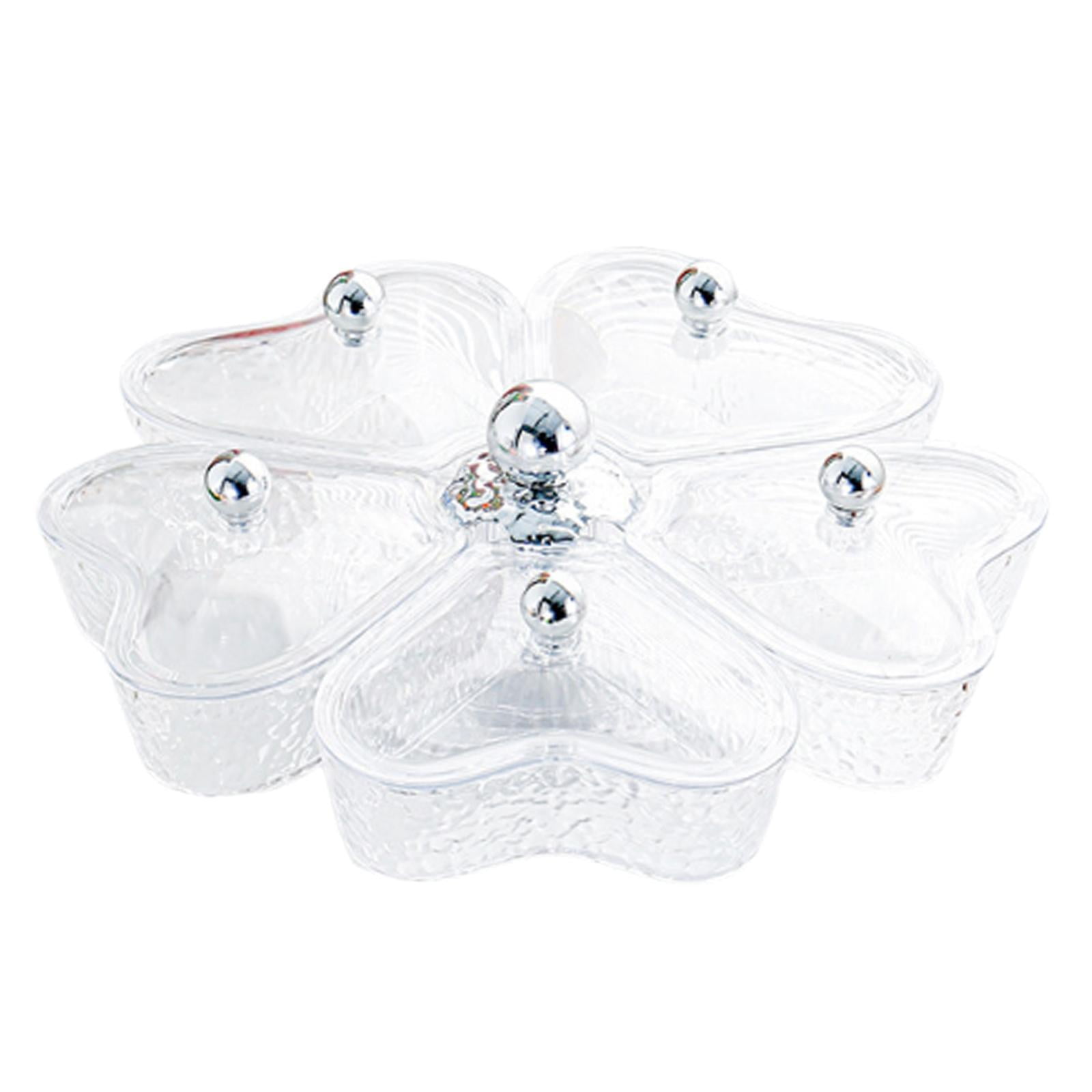 YWJLQH Dried Fruit Dish Tier Fruit Stand Platter 360 degree Rotating ...