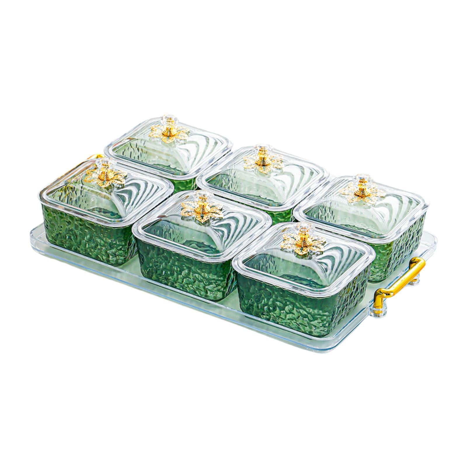 YWJLQH Dried Fruit Tray Divided Serving Platter Multipurpose Cookie Jar ...