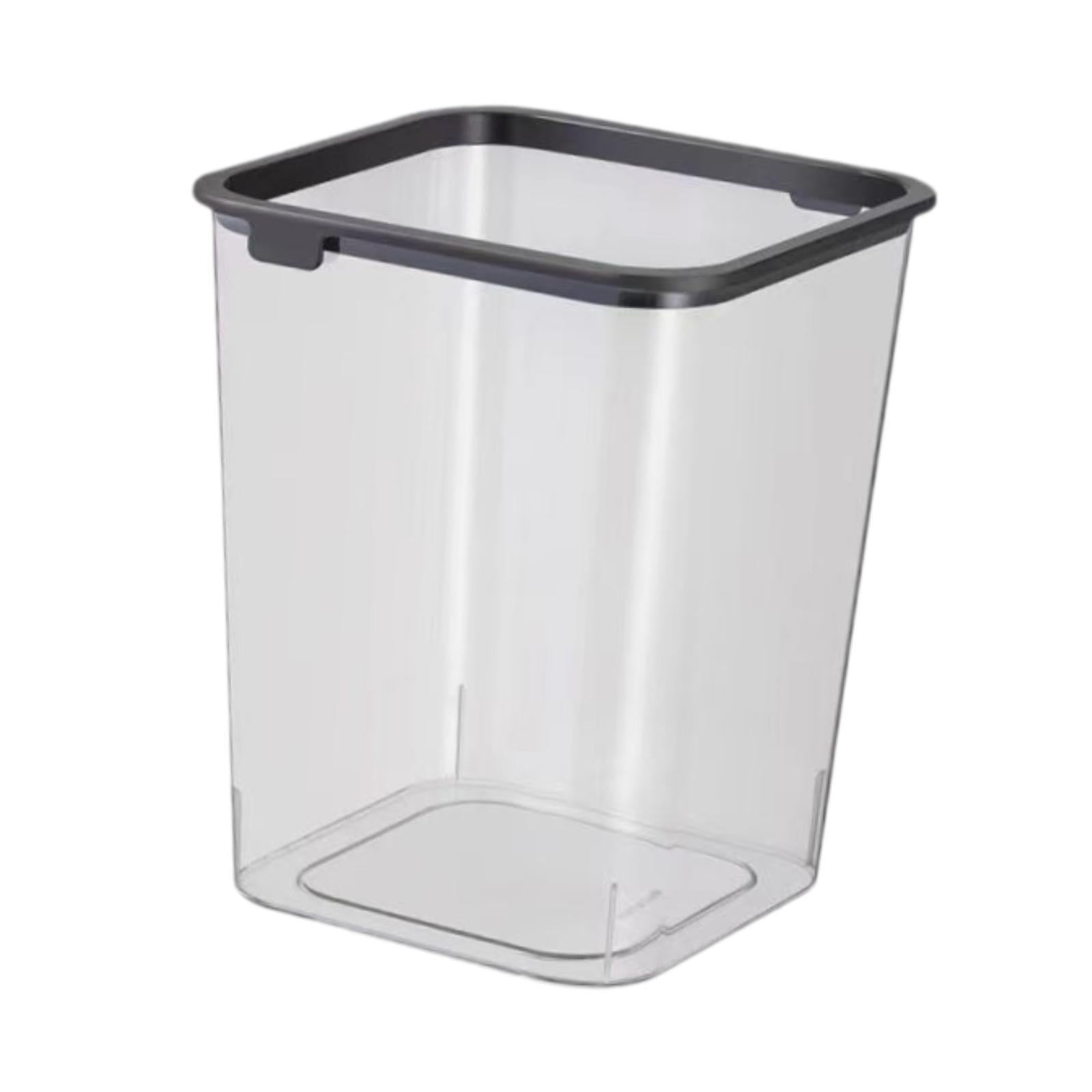 YWJLQH Dustbin Kitchen Trash Can Snack Container Modern 15L Wastepaper ...