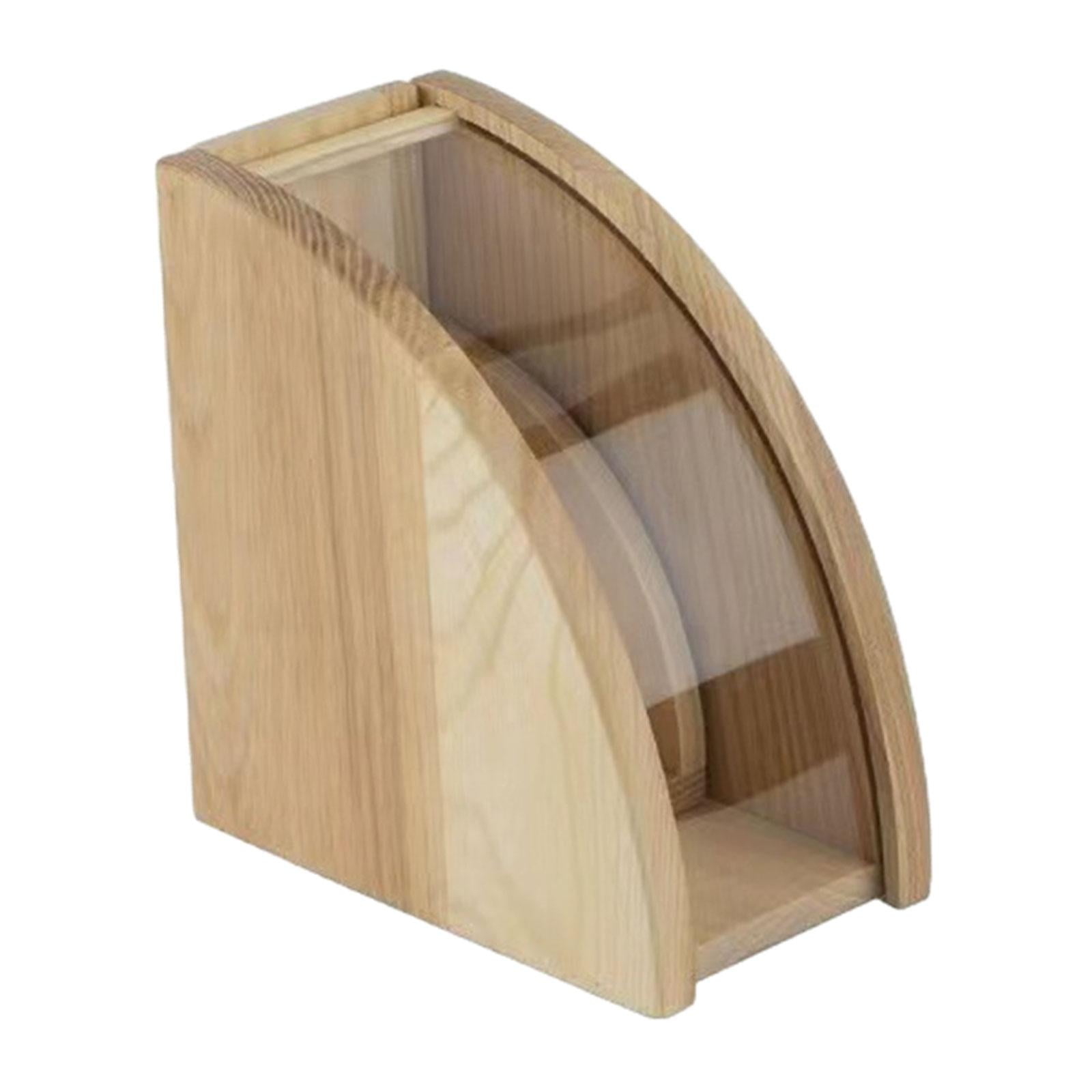 YWJLQH Holder Wooden Paper Storage Dispenser Countertop Organization ...