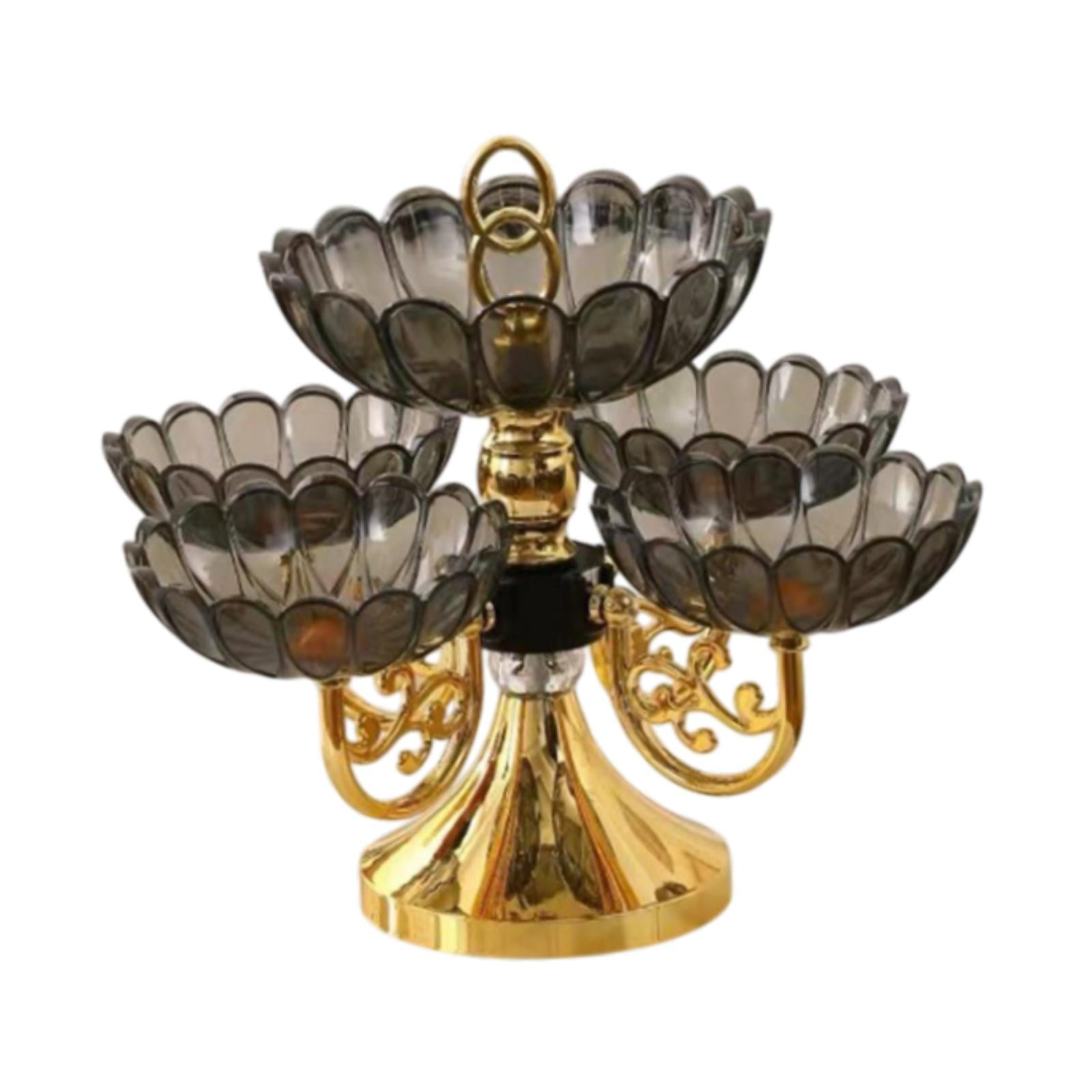 YWJLQH Rotating Snack Serving Tray Divided Serving Dishes with 5 Bowl ...