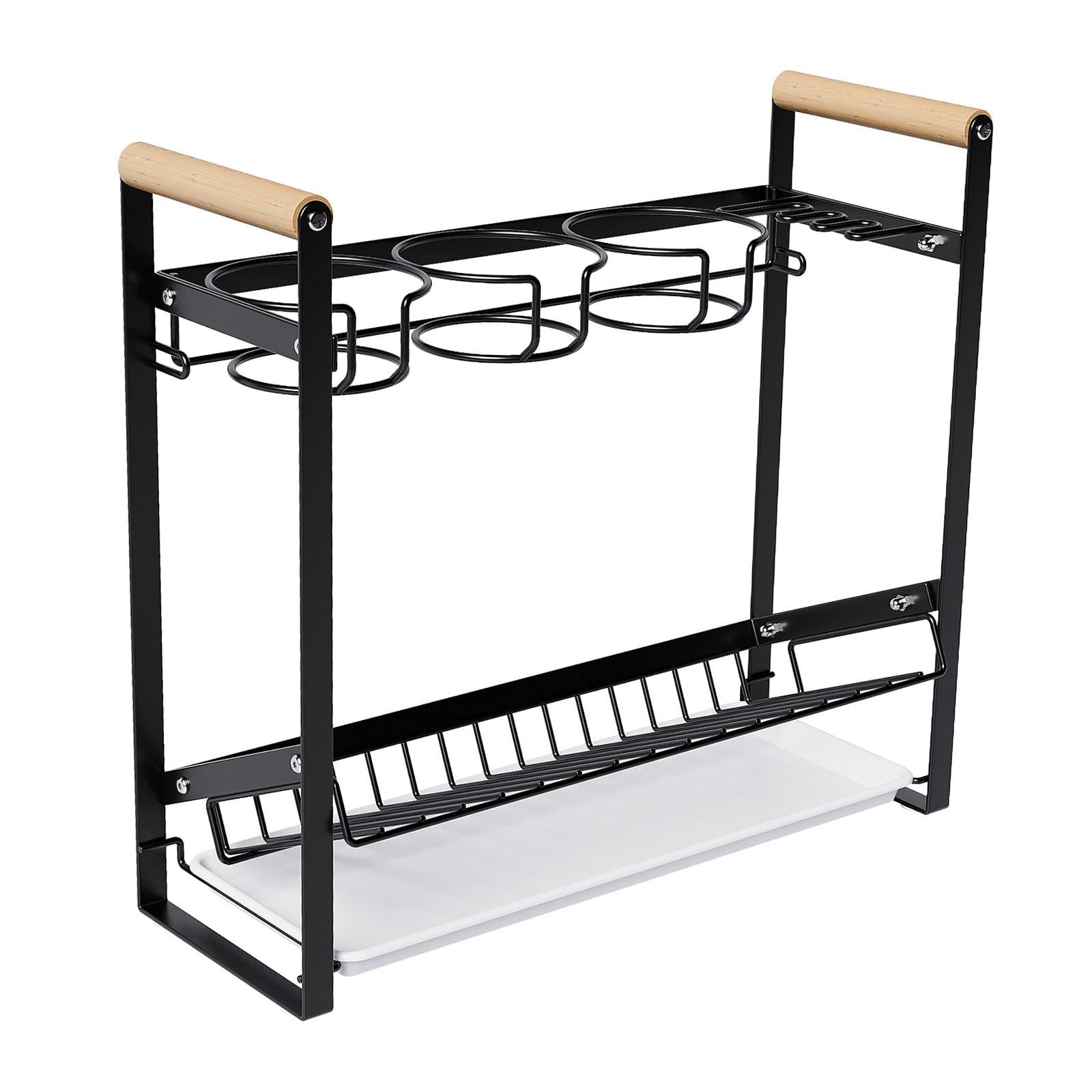 YWJLQH Water Bottle Drain Rack 2-tier Rust Organiser for Holds Cups ...