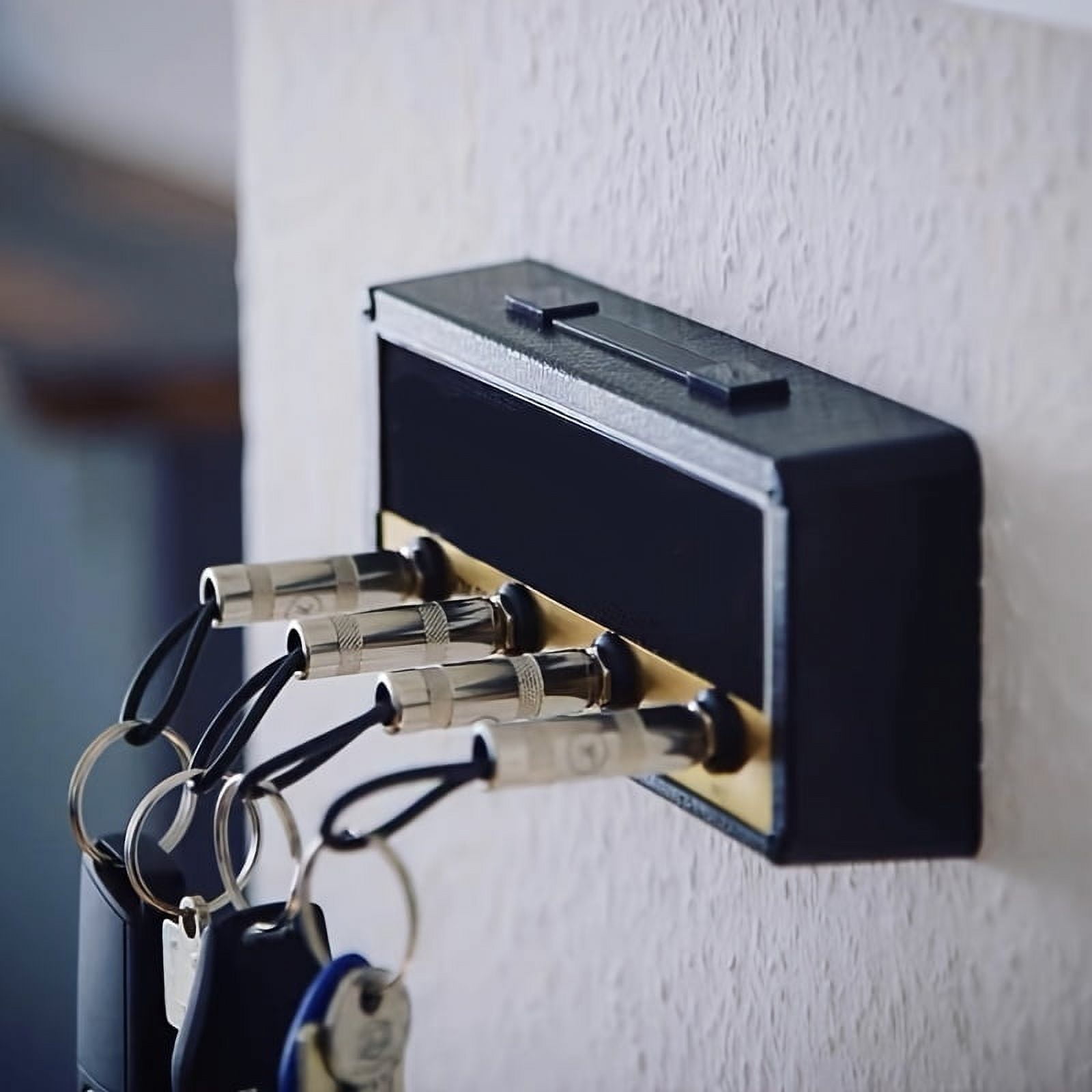 YWKJC 5-Piece Set No-Drill Wall-Mounted Key Holder & Guitar Plug Rack ...