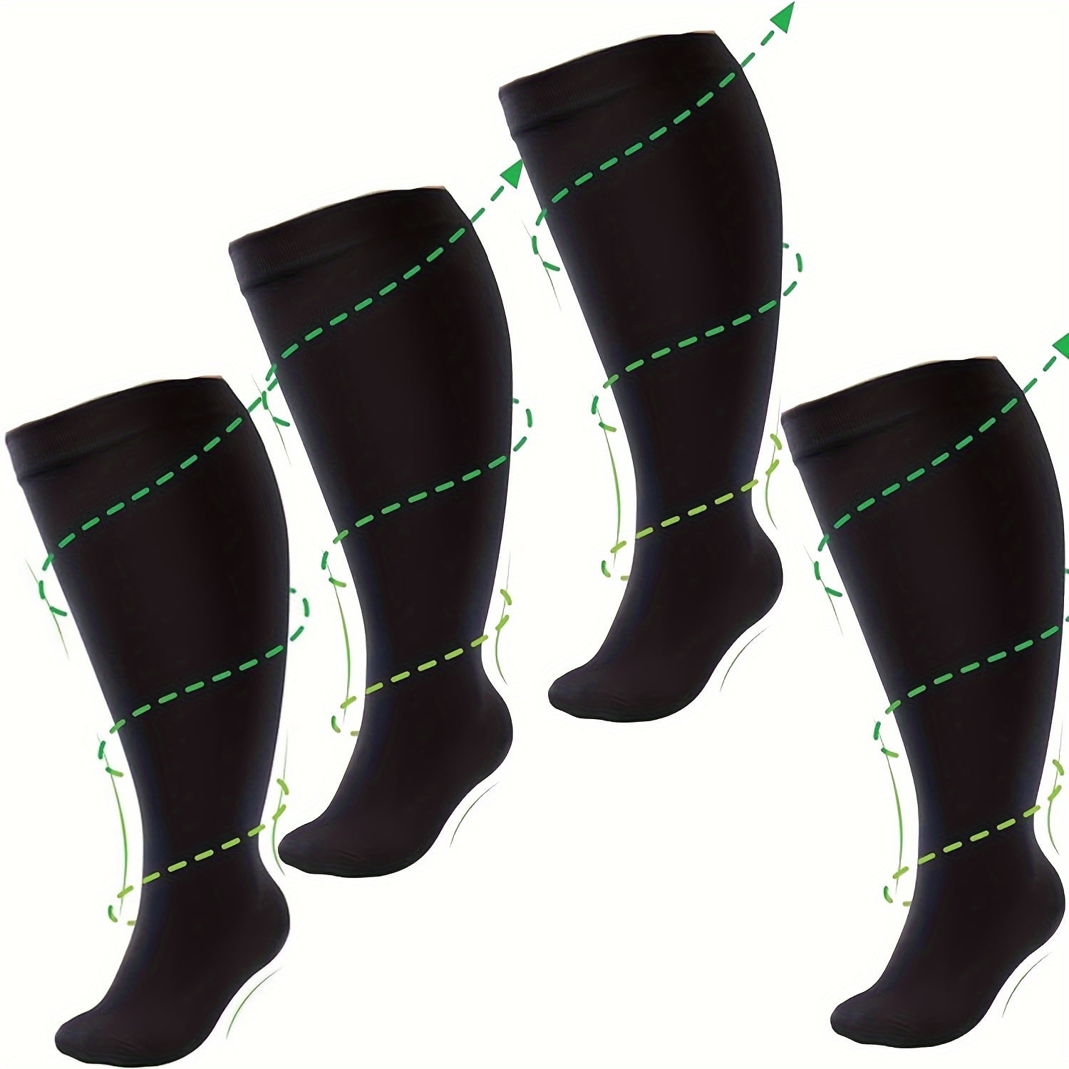 YWKJC Socks For Women Men Plus Size Compression Socks Men Women Wide ...