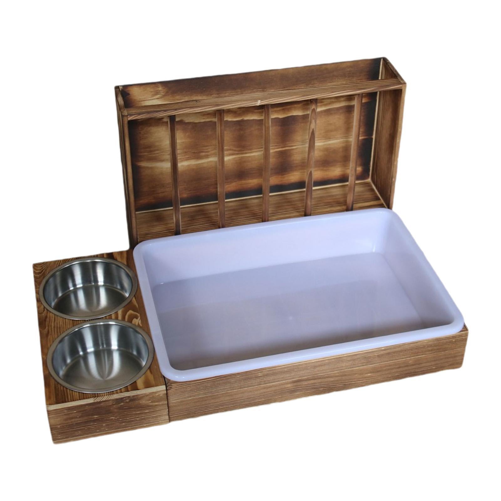 YWMJZEU 3 in 1 Rabbit Hay Feeder with Litter Box Bunny Feeder Manger ...