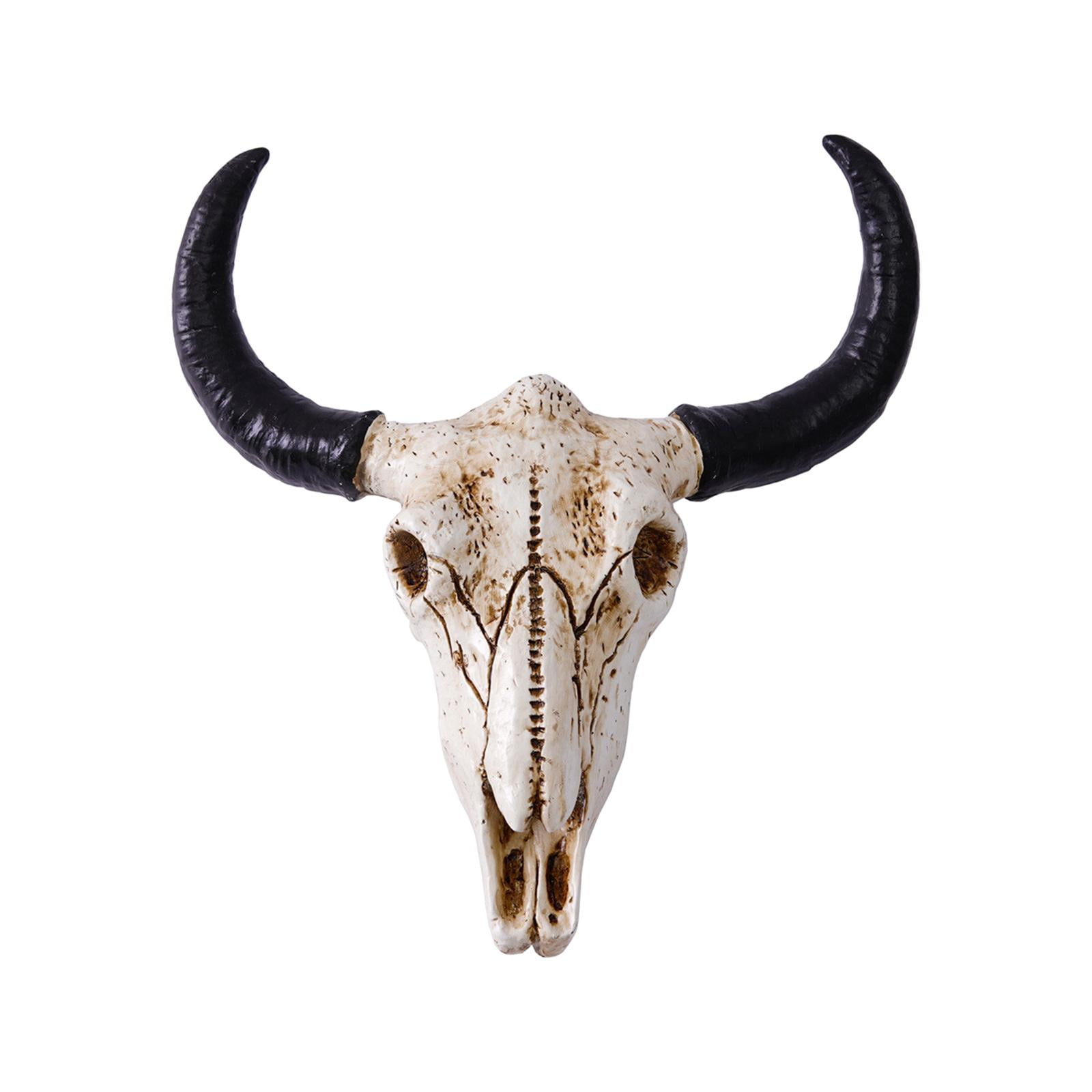 YWMJZEU 3D Bull Sculpture Cow Statue Animal Cow Head Realistic Resin ...
