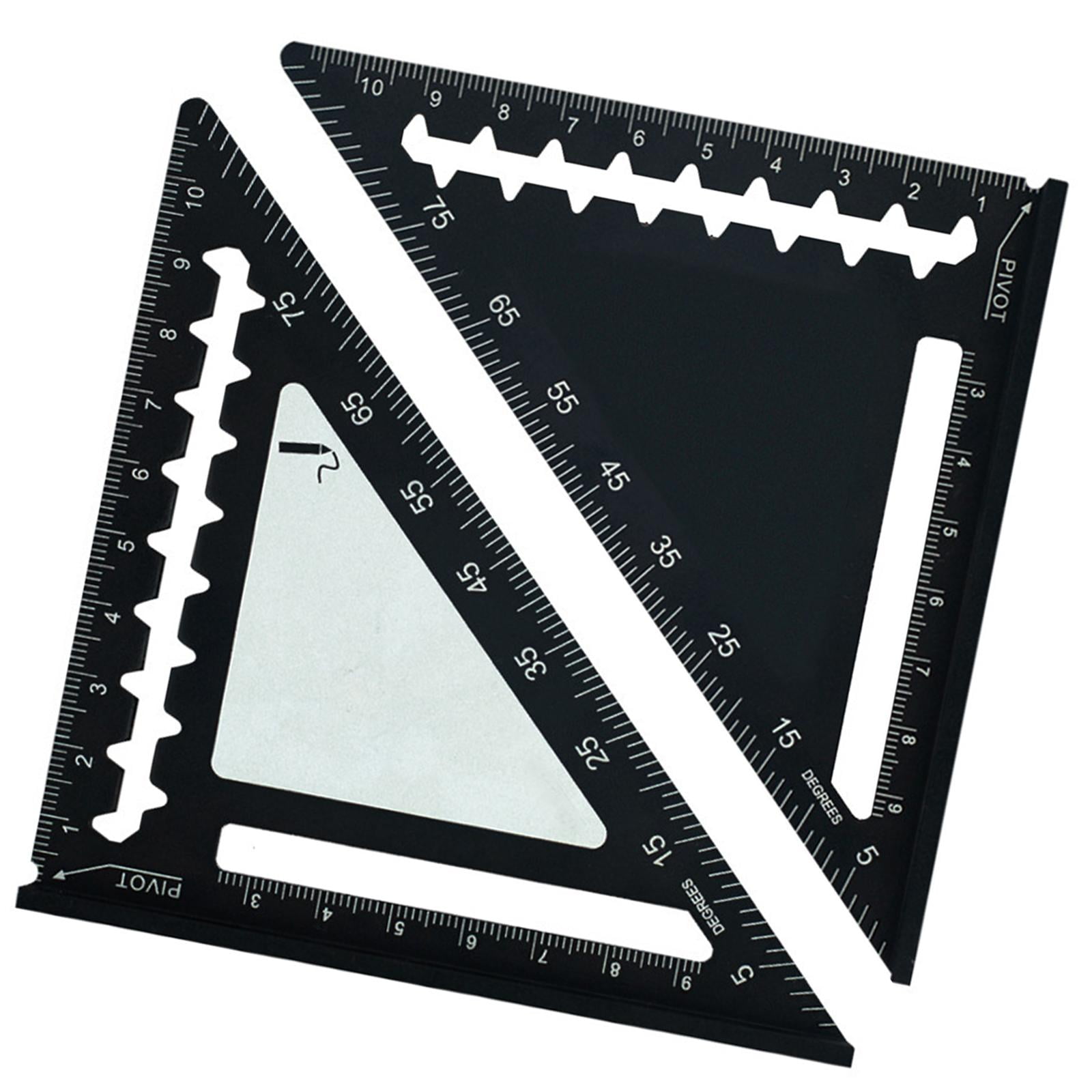 YWMJZEU 45/90 Degree Layout Triangle Ruler DIY High Hardness Metric ...