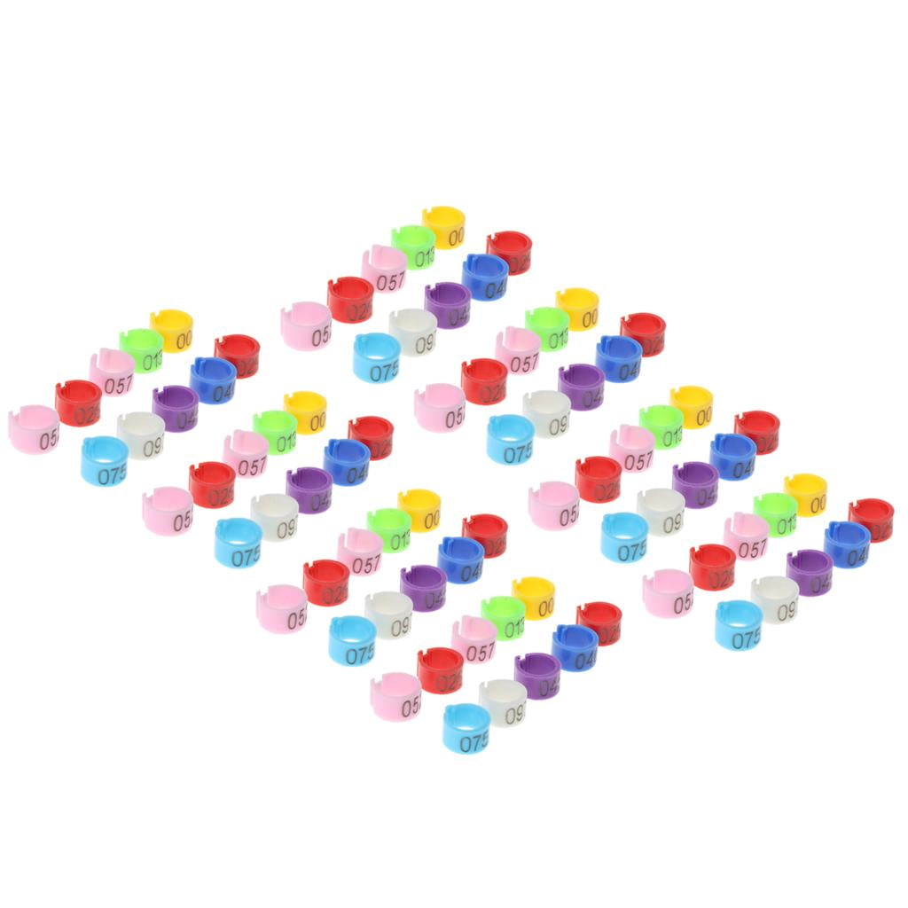 YWMJZEU 50 Pcs Bird Leg Bands Chicks Duck Clip Rings Band Random Color ...