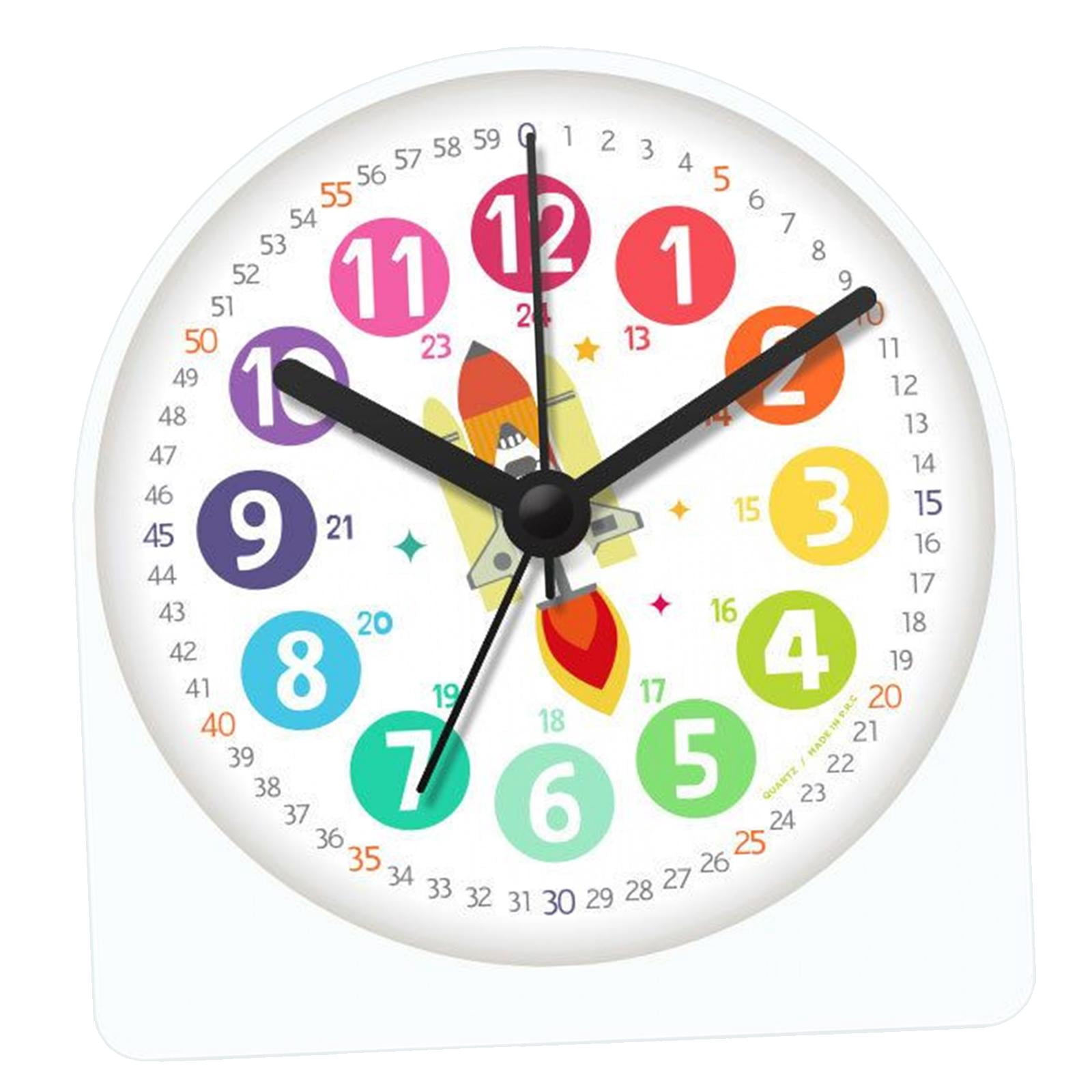 YWMJZEU Cartoon Analog for Kids, Night Lamp ,Silent Table Clocks ...